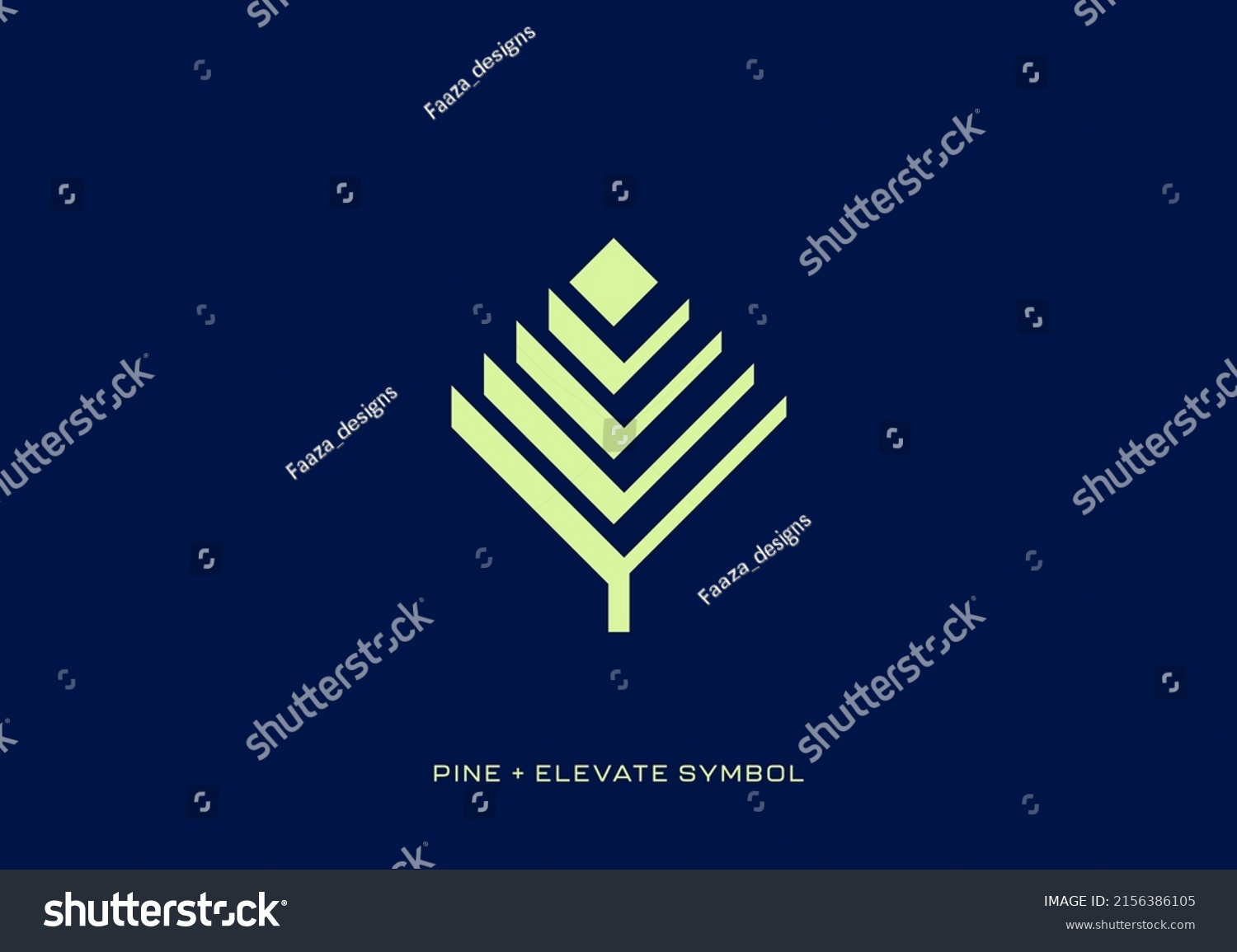 Tree Geometric Construction Logo Symbol Stock Vector (Royalty Free ...