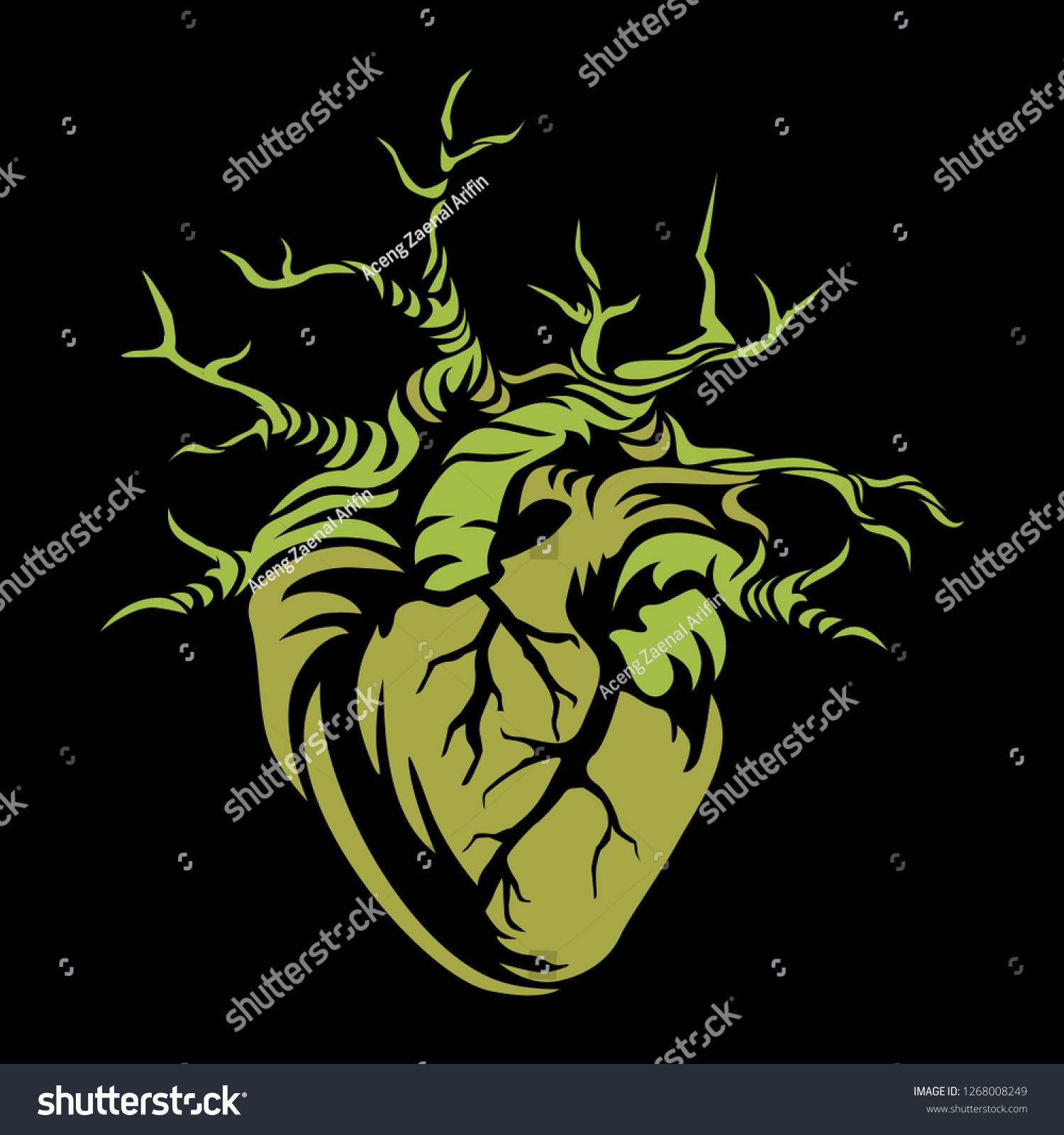 Tree Heart Design Vector Illustration Stock Vector (Royalty Free ...