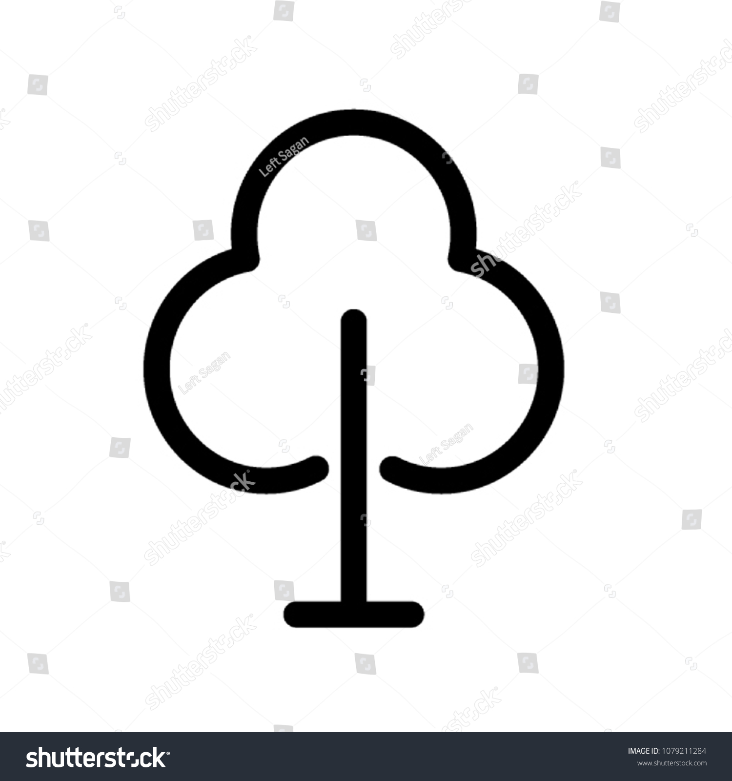 Tree Icon Vector Pictogram Symbol Stock Vector (Royalty Free ...