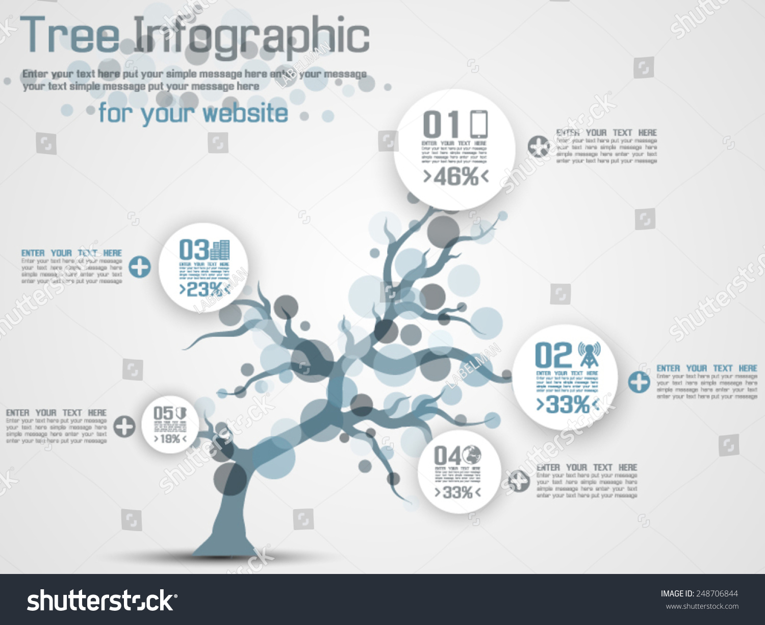 Tree Infographic Modern Stock Vector Illustration 248706844 : Shutterstock