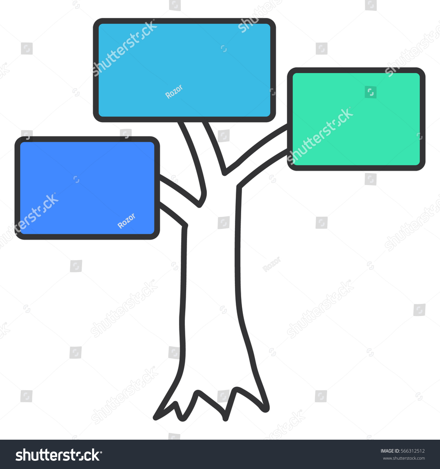 Tree Infographics Template Stock Vector (Royalty Free) 566312512 ...