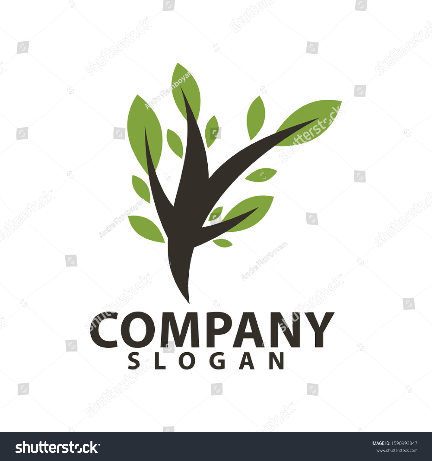 Tree Leaf Logo Template Design Vector: เวกเตอร์สต็อก (ปลอดค่าลิขสิทธิ์ ...