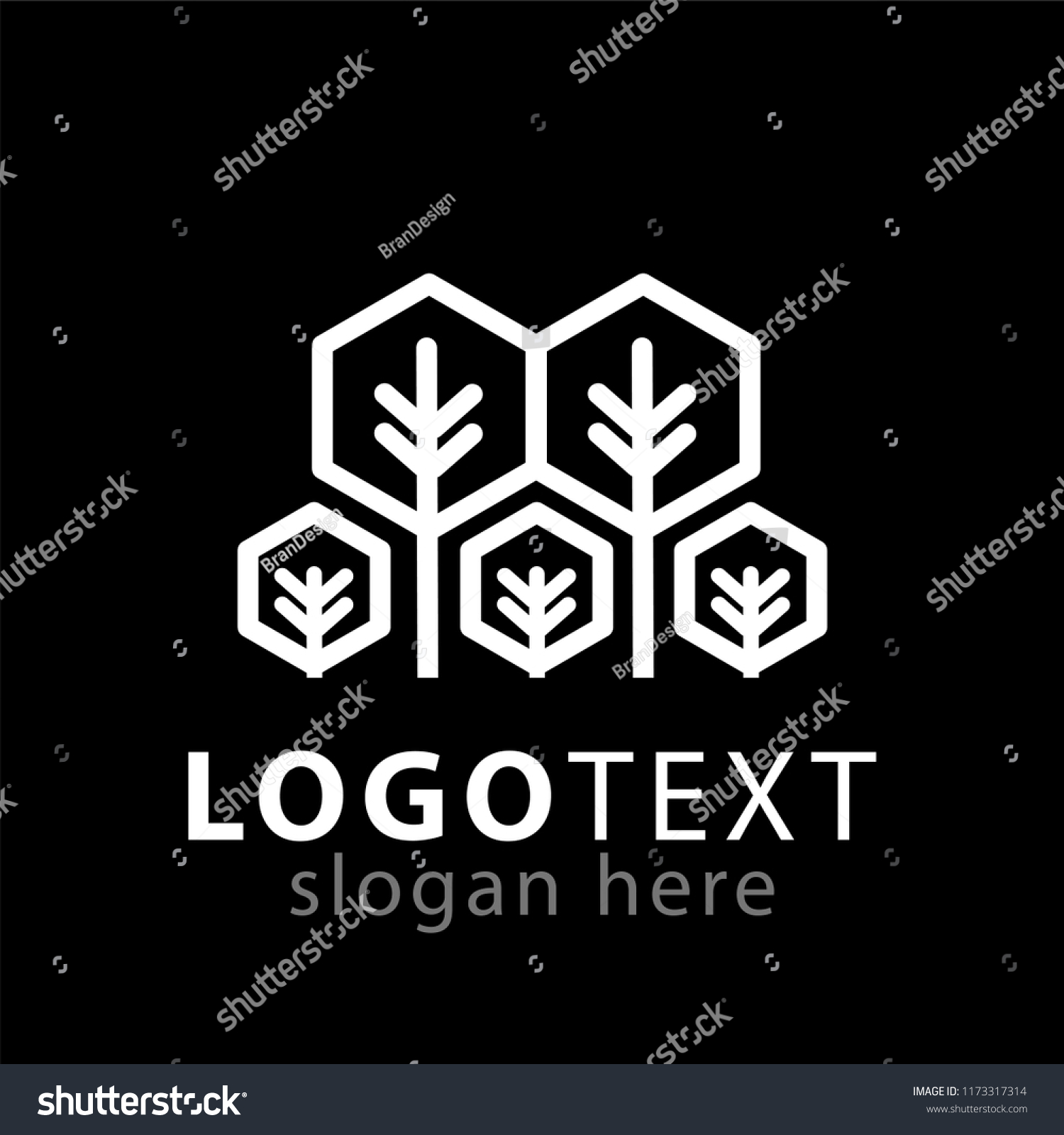 Tree Line Art Logo Icon Vector Stock Vector (Royalty Free) 1173317314