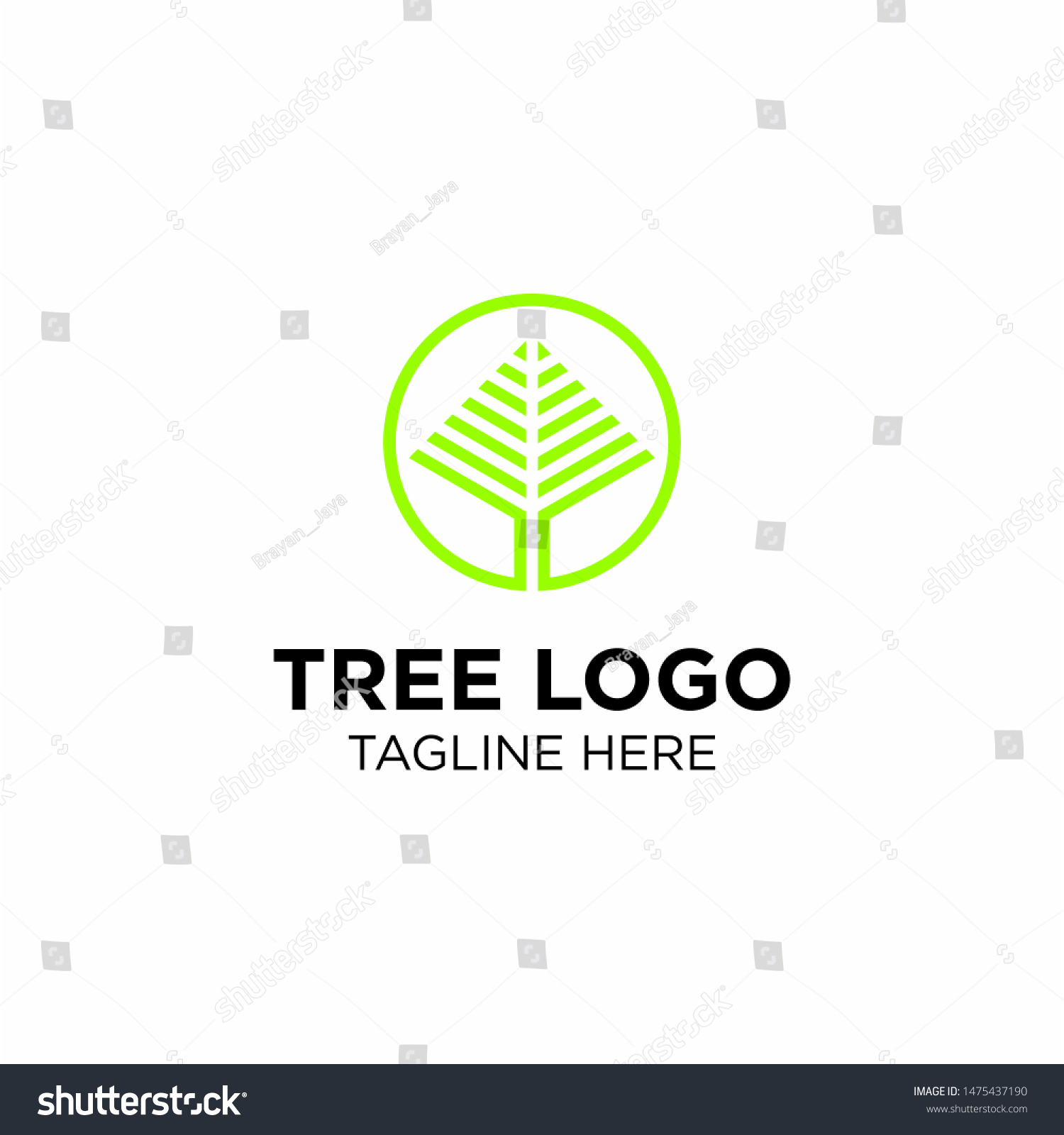 Tree Logo Circle Tree Logo Templates: vector de stock (libre de ...