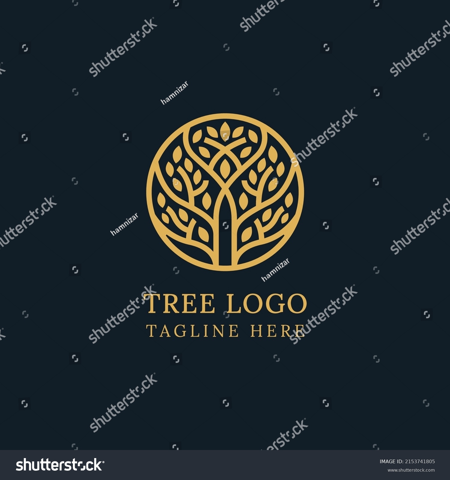 Tree Logo Design Template Vector Illustration Stock Vector (Royalty ...