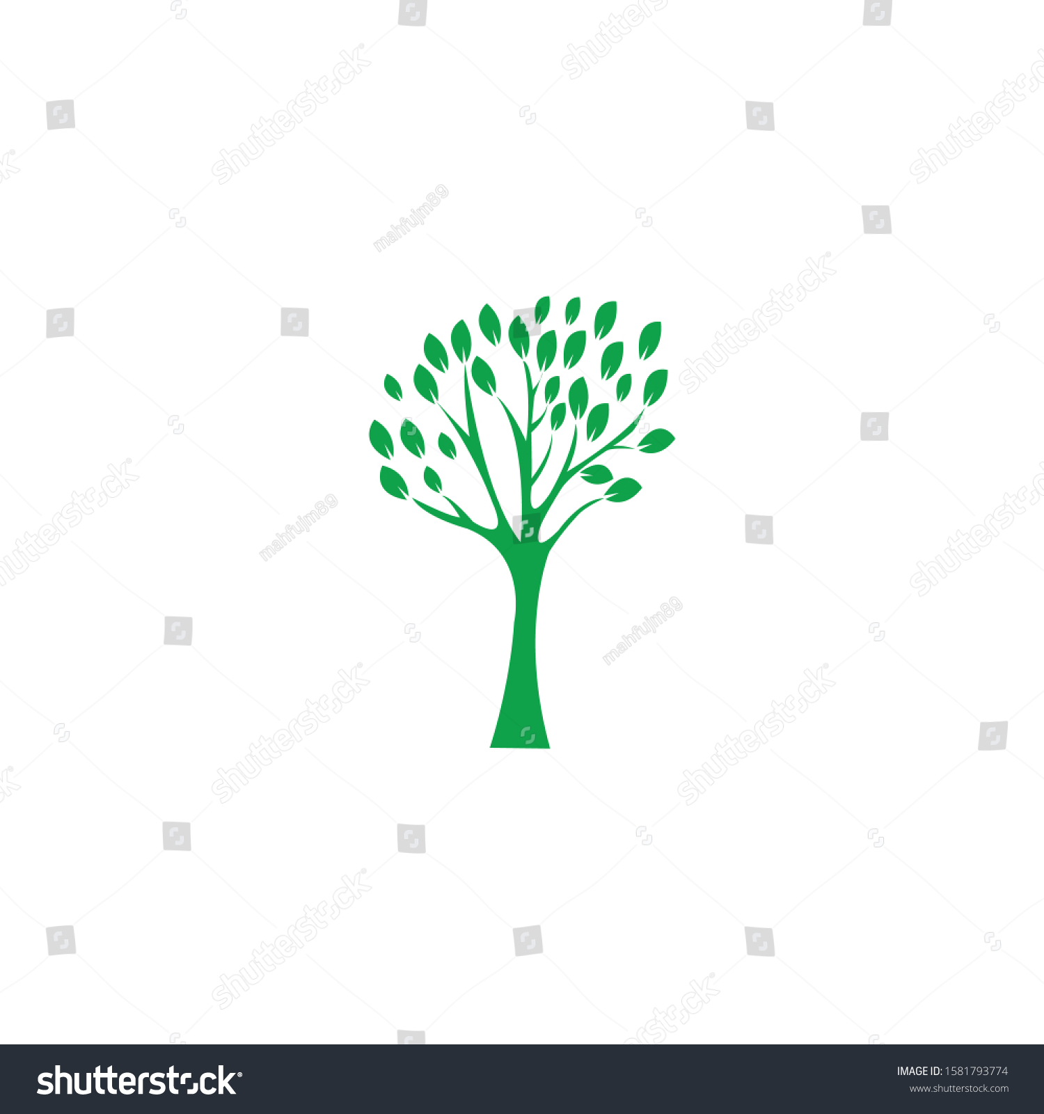 Tree Logo Design White Background 스톡 벡터(로열티 프리) 1581793774 | Shutterstock