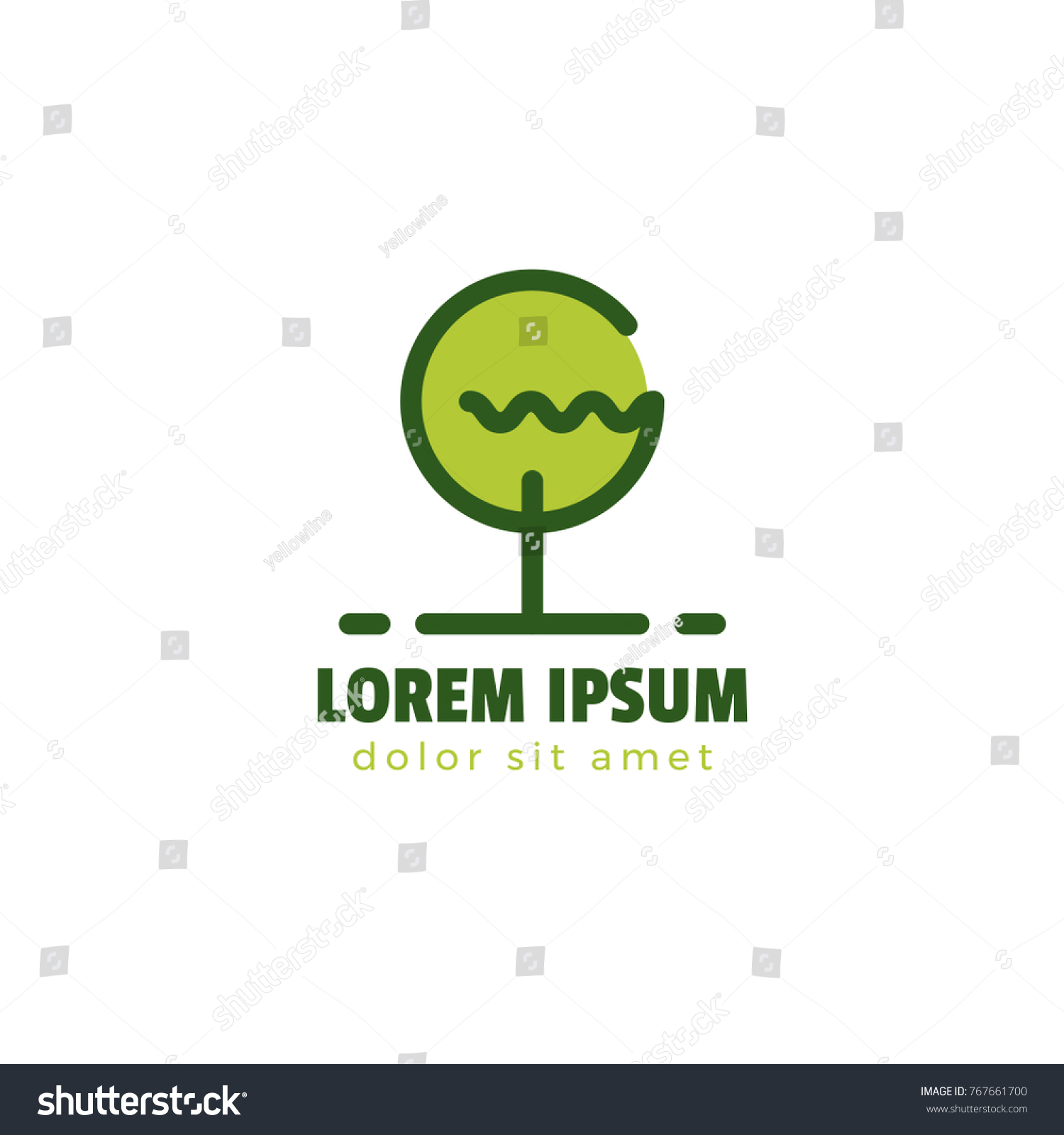 Tree Logo Simple Logo Template Design Stock Vector (Royalty Free ...