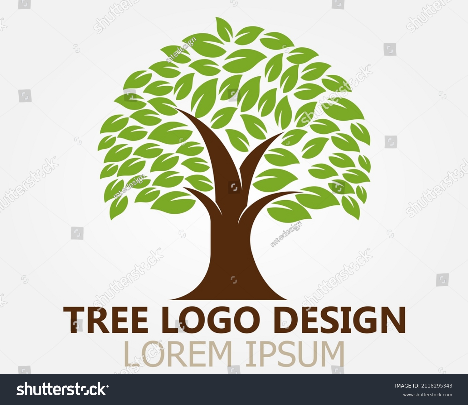 Tree Logo Vector Collection Illustration Set Stock Vector (Royalty Free ...