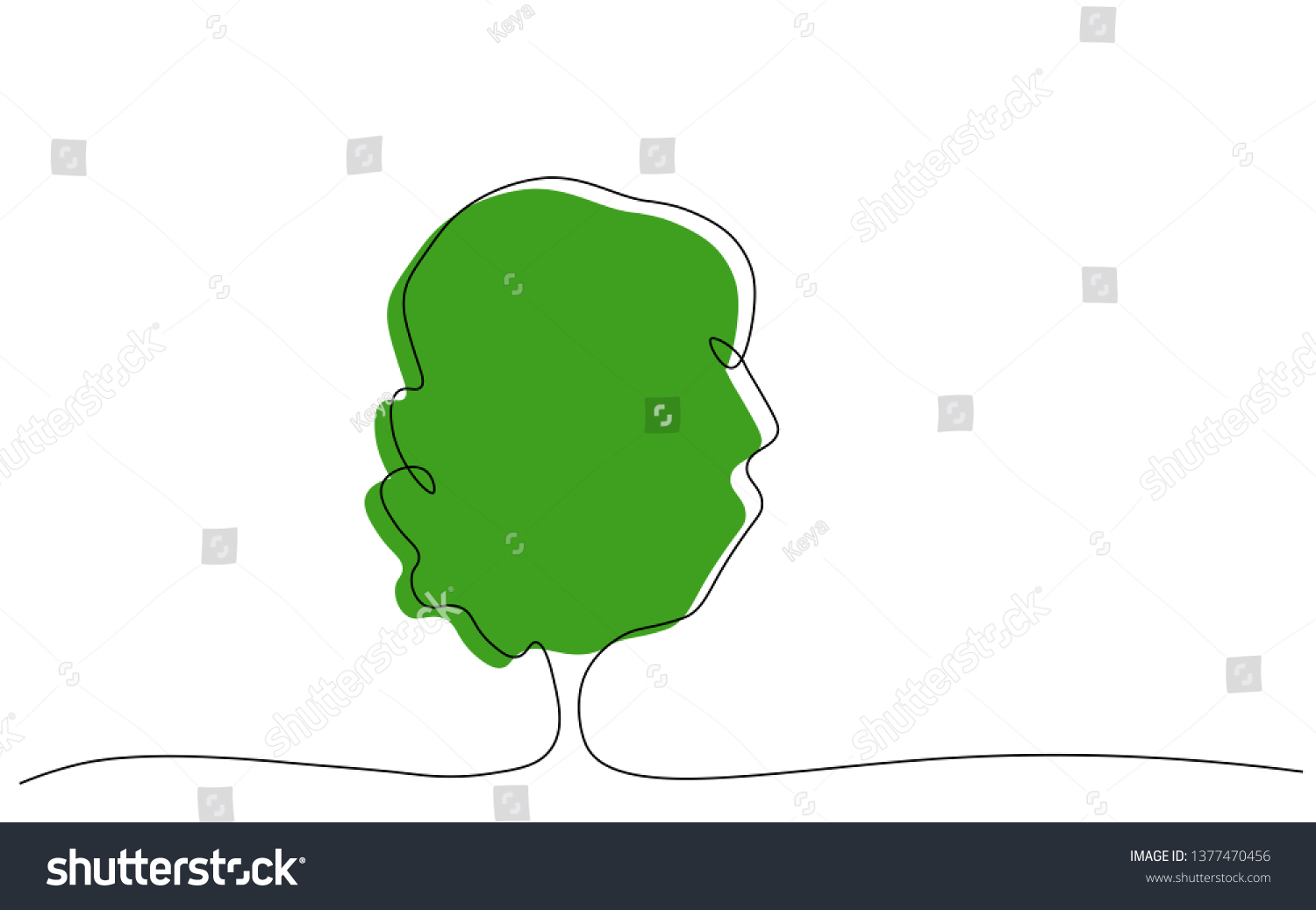 Tree One Line Drawing Vector Illustration Stock Vector (Royalty Free ...
