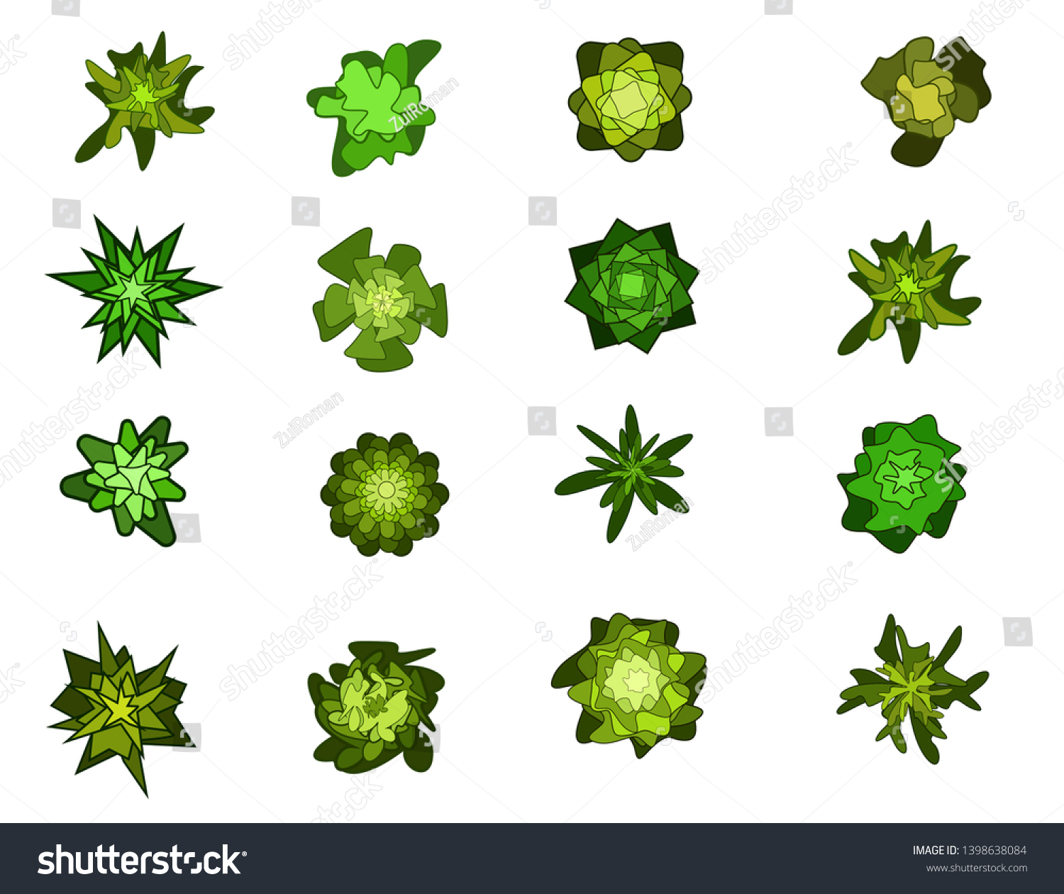 Tree Plan Landscape Design Green Environment: vector de stock (libre de ...