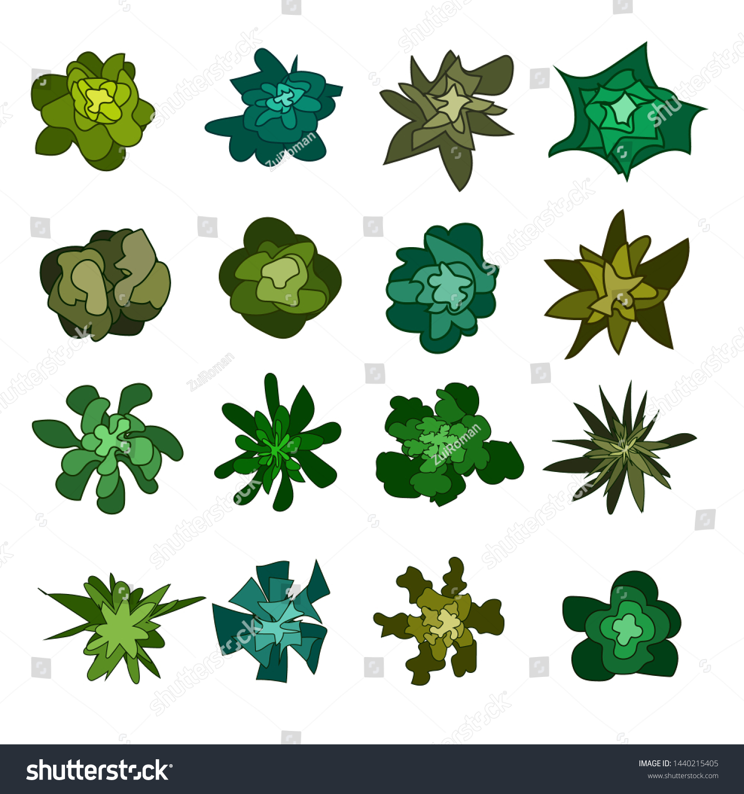 Tree Plan Landscape Design Green Environment Stock Vector (Royalty Free ...