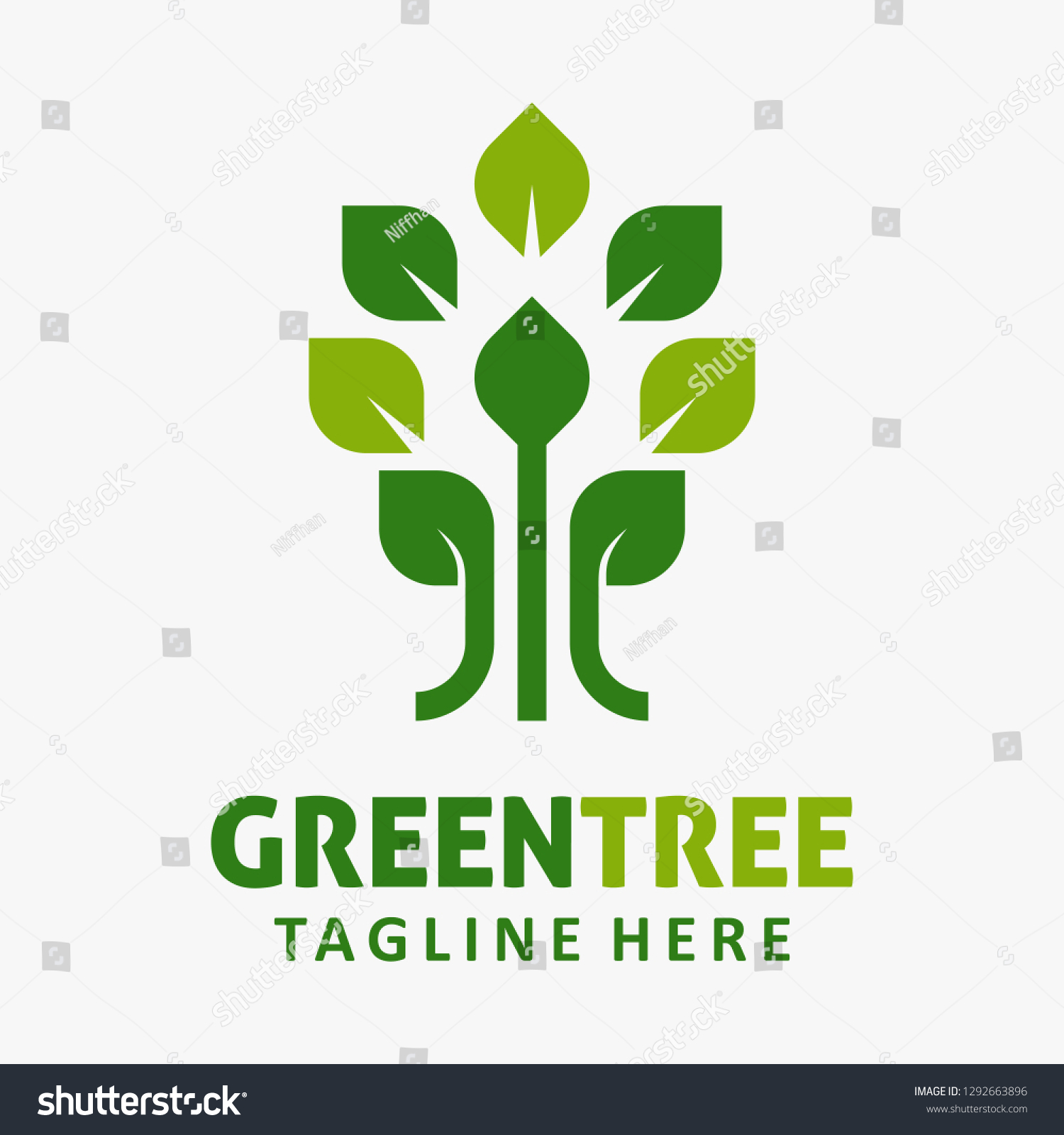 Tree Plant Logo Design Stock Vector (Royalty Free) 1292663896