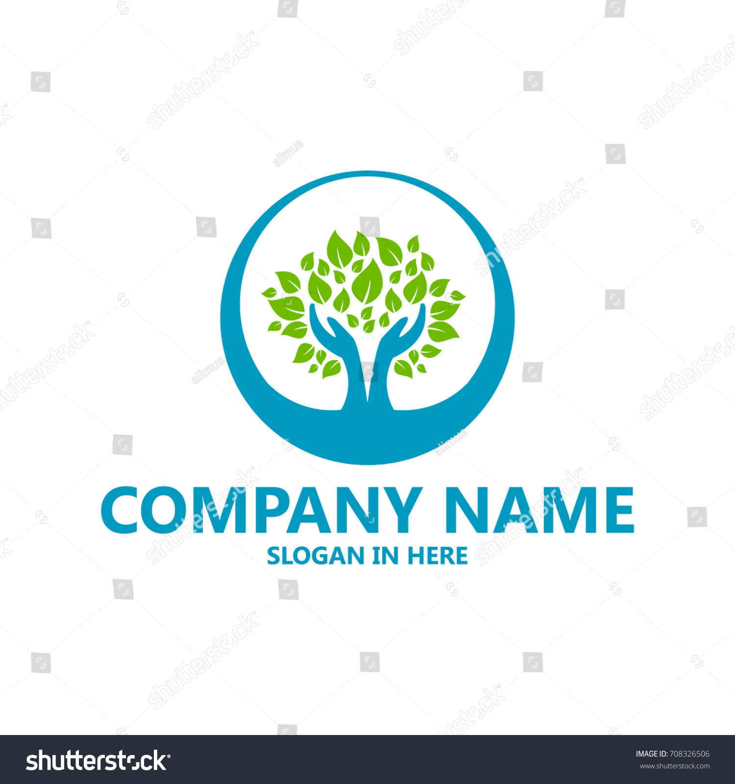 Tree Protection Logo Template Design Stock Vector (Royalty Free ...