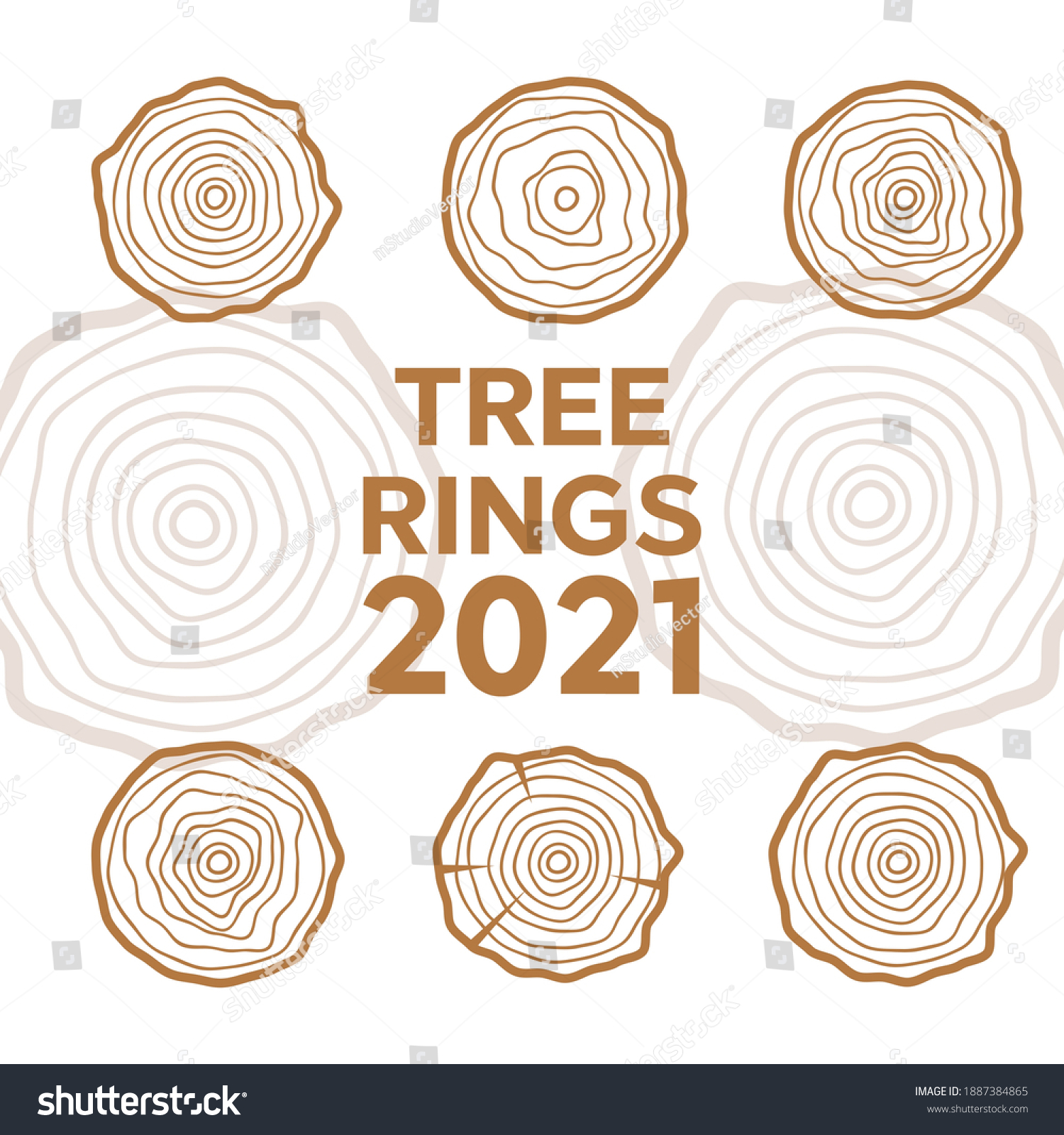 Tree Rings Background Abstract Age Annual Stock Vector (Royalty Free ...