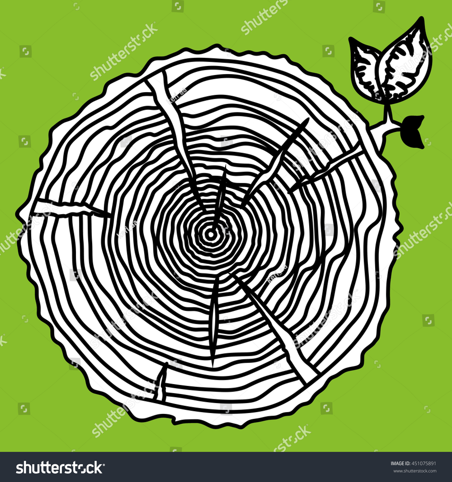 Tree Rings Illustration Vector Illustration Stock Vector (Royalty Free ...