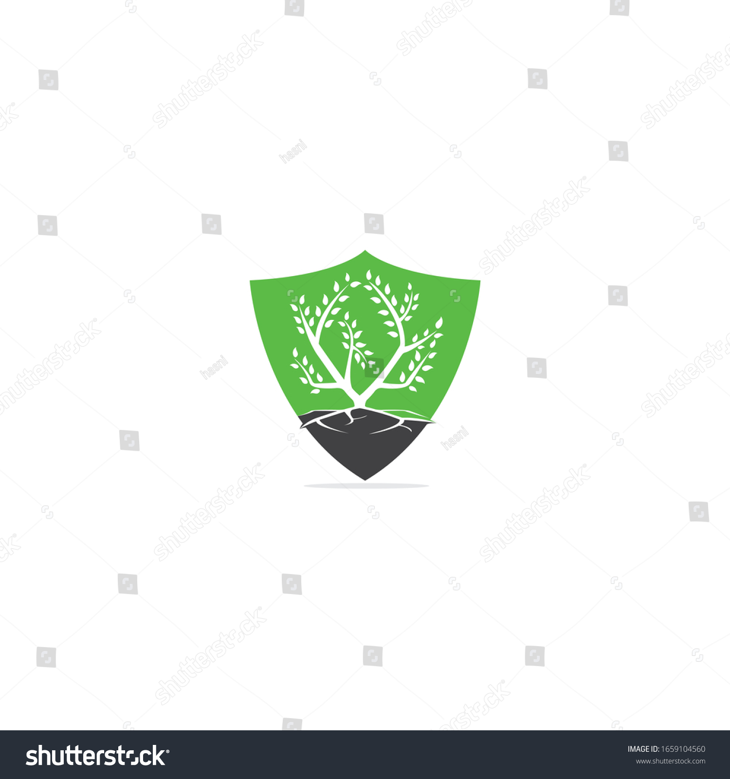 Tree Roots Vector Logo Design Vector Stock Vector (Royalty Free) 1659104560