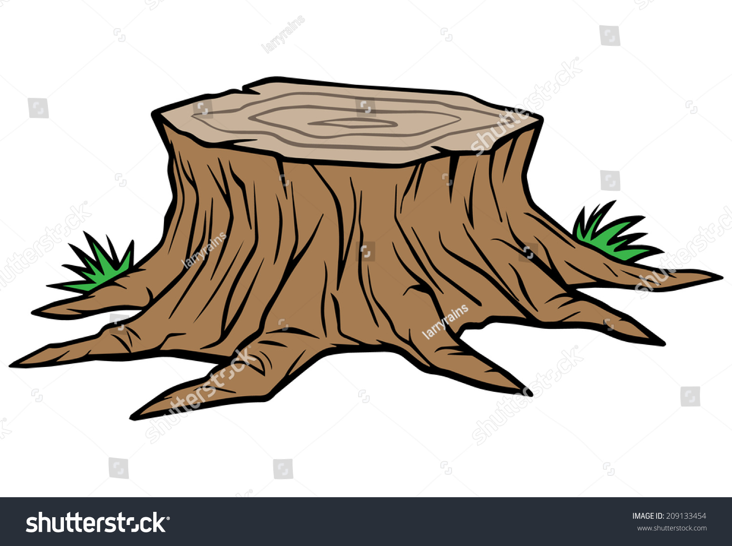 Tree Stump Removal Stock Vector Illustration 209133454 : Shutterstock