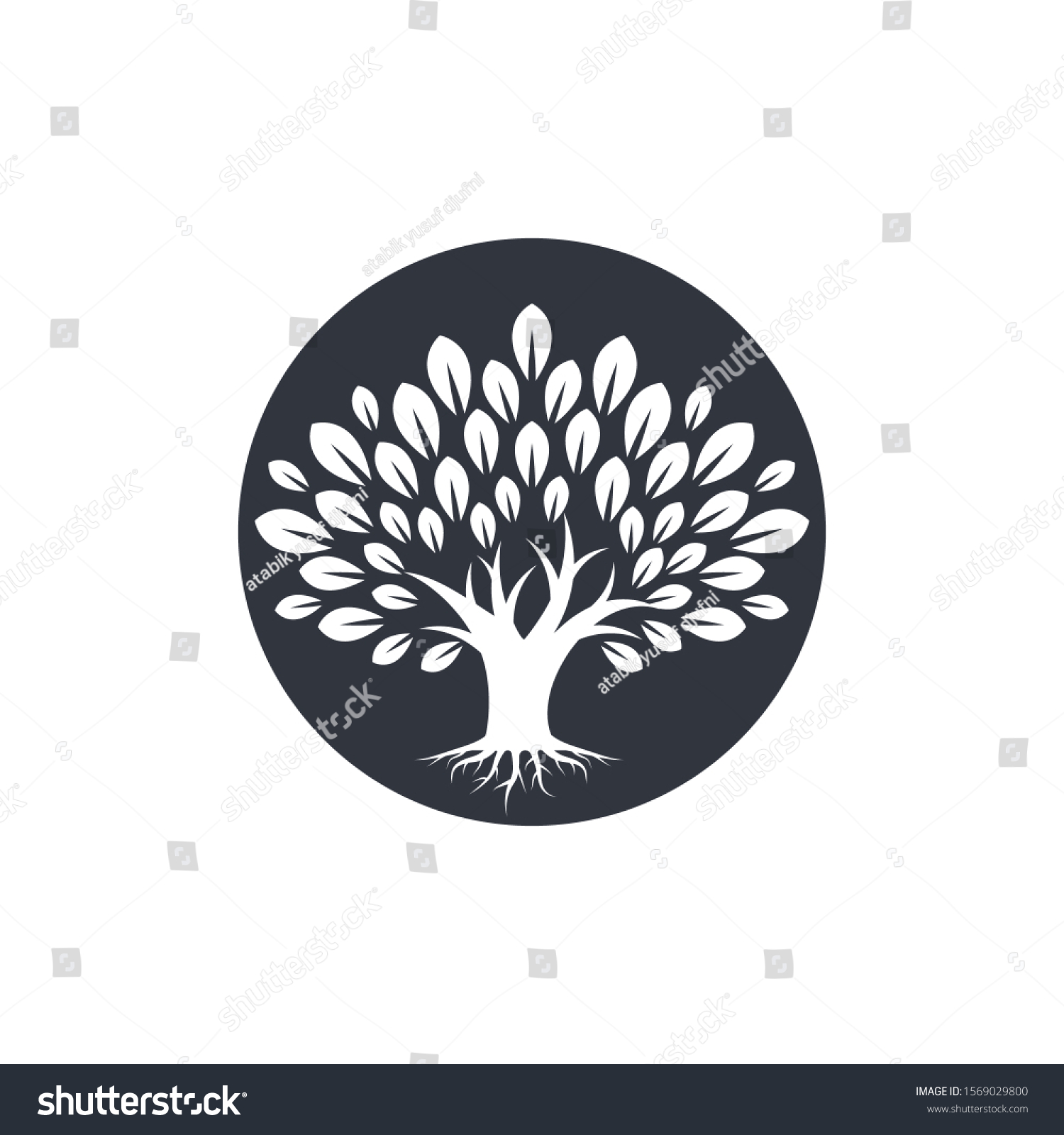 Tree Symbol Vector Icon Illustration: vector de stock (libre de ...