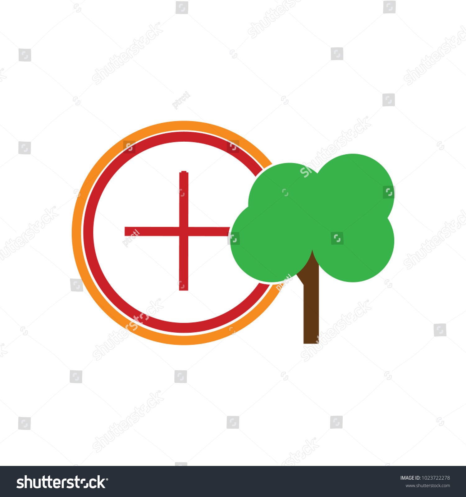 Tree Target Logo Icon Design Stock Vector (Royalty Free) 1023722278 ...