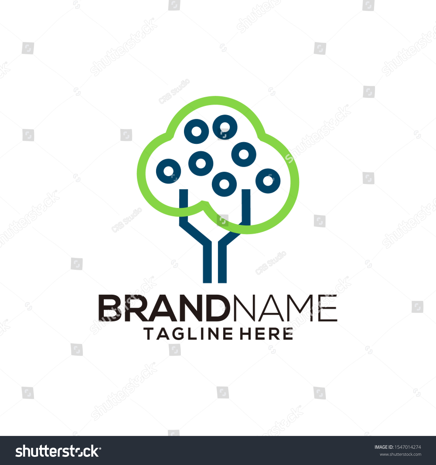 Tree Tech Logo Designs Vector Your Stock Vector (Royalty Free) 1547014274