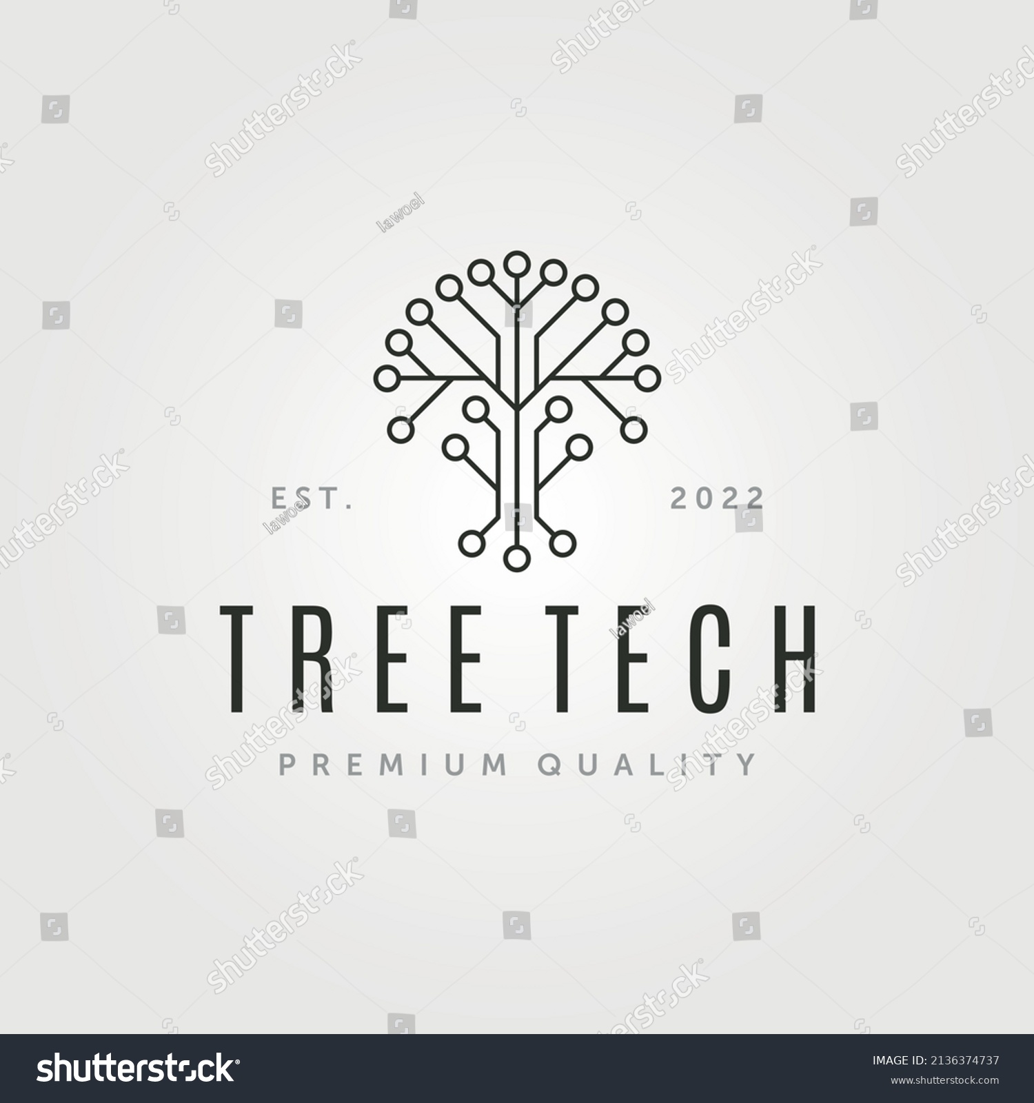 Tree Tech Logo Digital Vector Symbol Stock Vector (Royalty Free ...