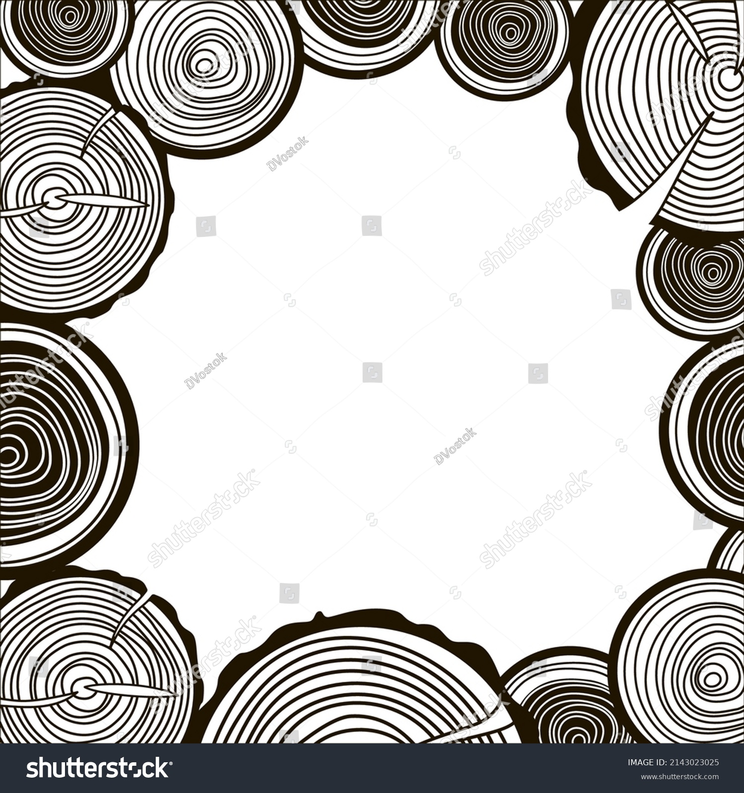 Tree Trunk Background Wooden Border Vector Stock Vector (Royalty Free ...