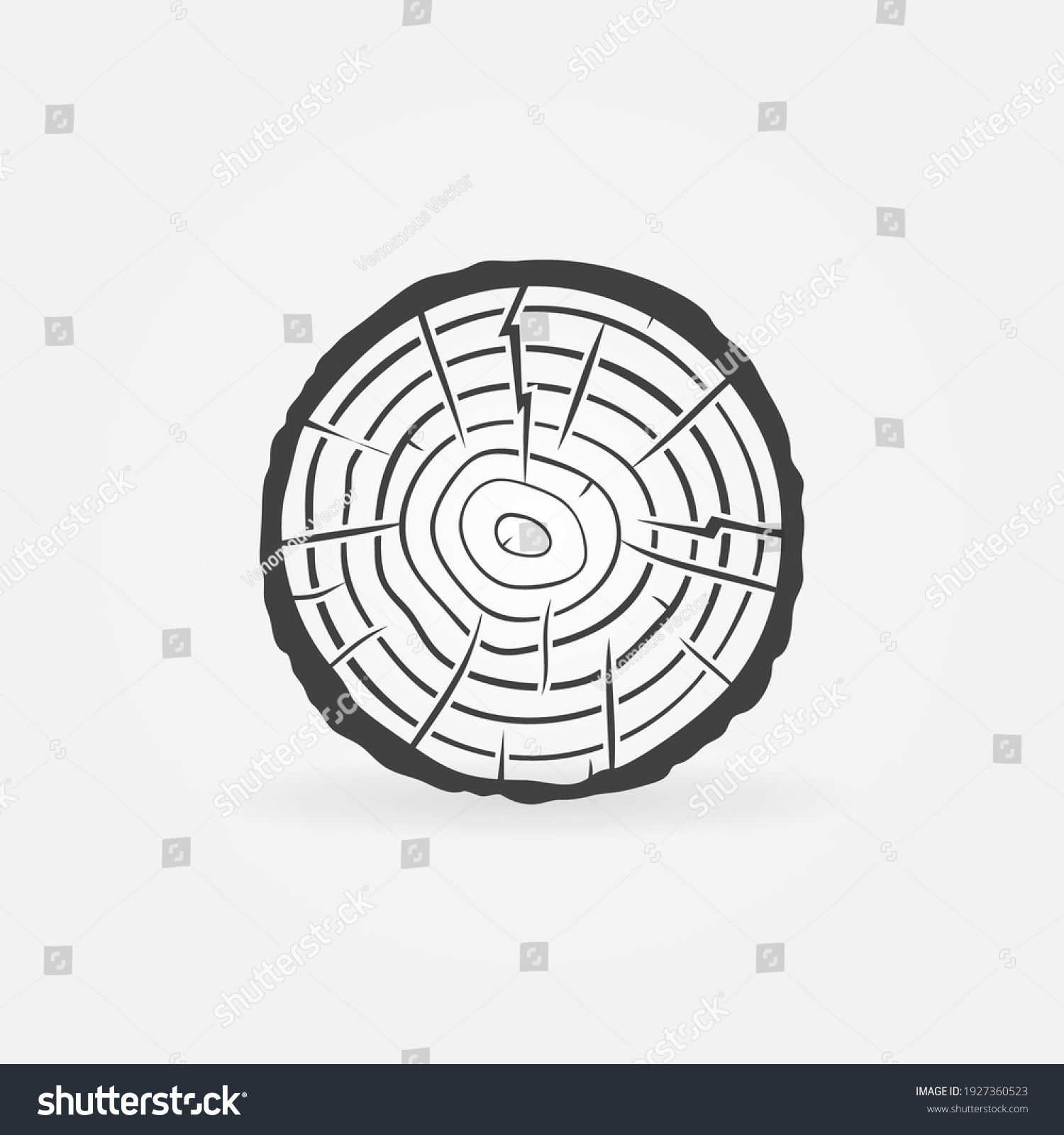 Tree Trunk Cross Section Rings Vector Stock Vector (Royalty Free ...