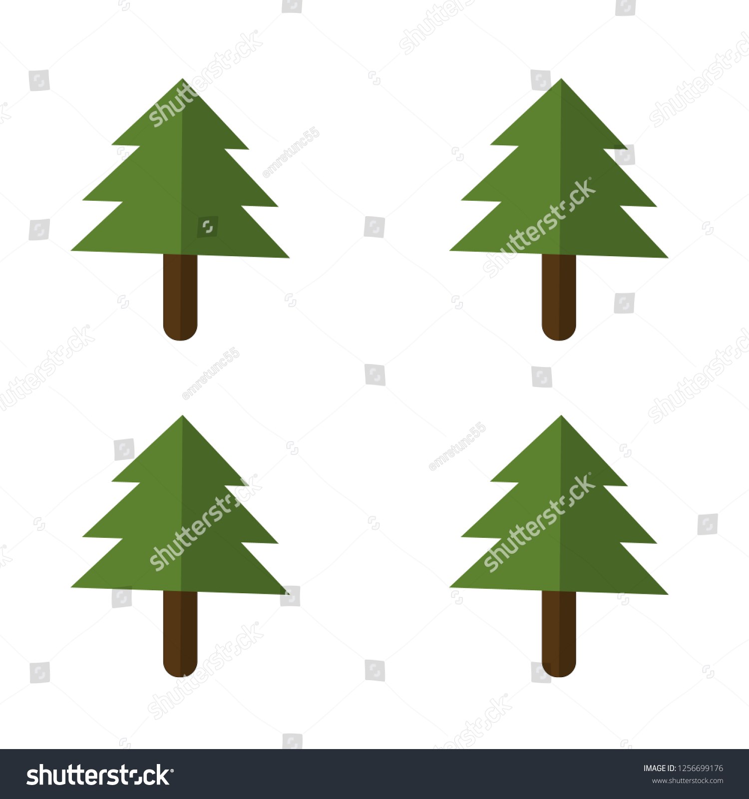 Tree Vector Design Pine Tree Symbol: เวกเตอร์สต็อก (ปลอดค่าลิขสิทธิ์ ...