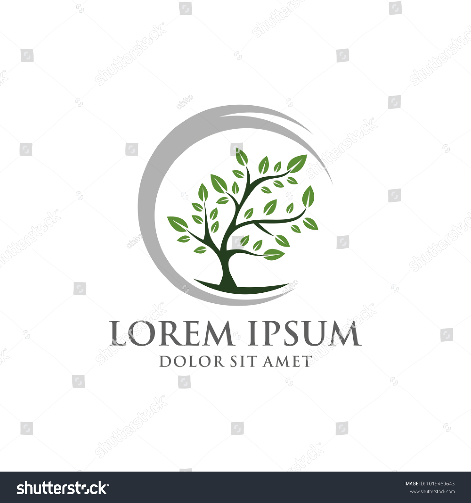 Tree Vector Graphic Abstract Symbol Template Stock Vector (Royalty Free ...