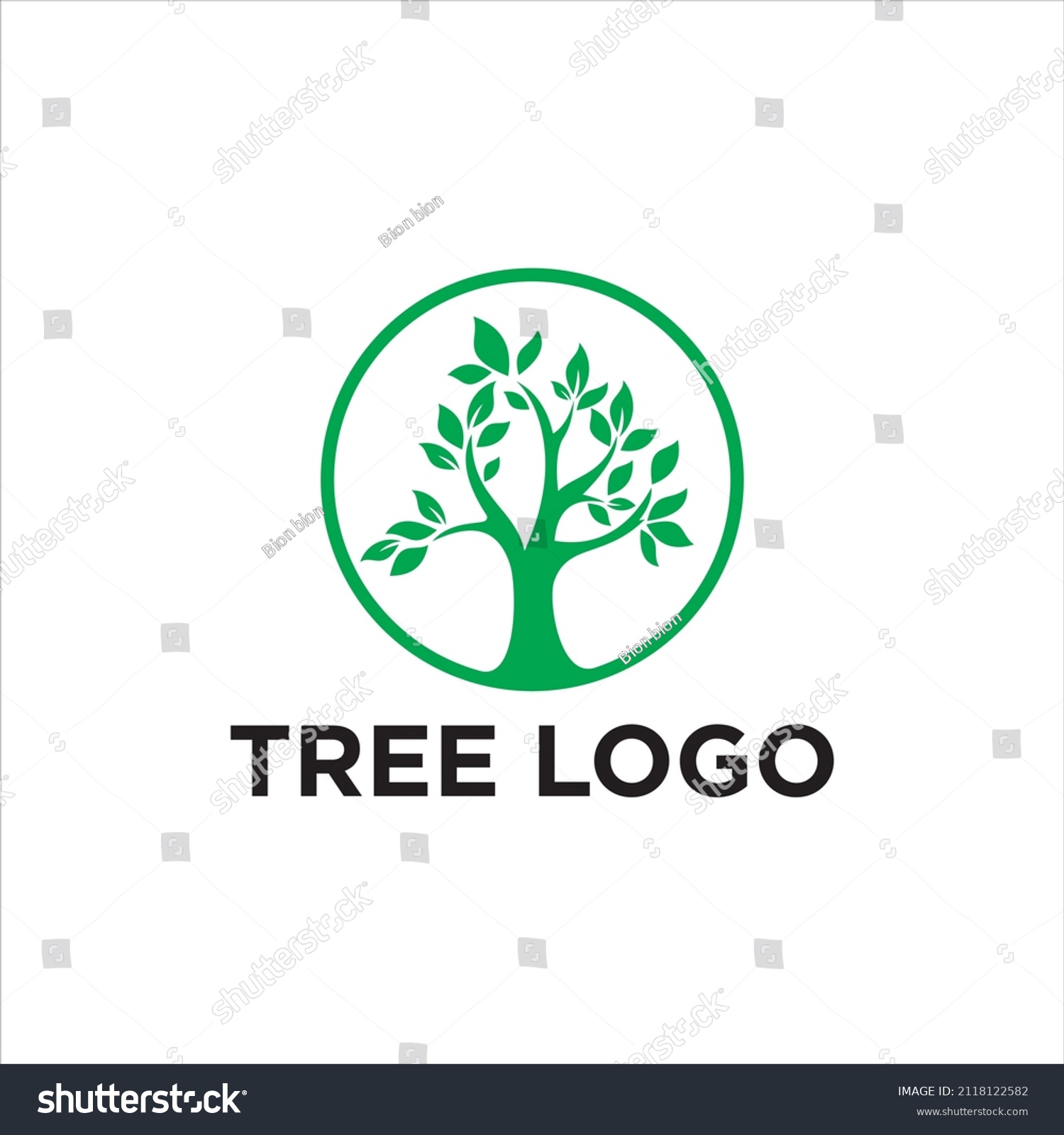 Tree Vector Icon Nature Tree Vector Stock Vector (Royalty Free) 2118122582