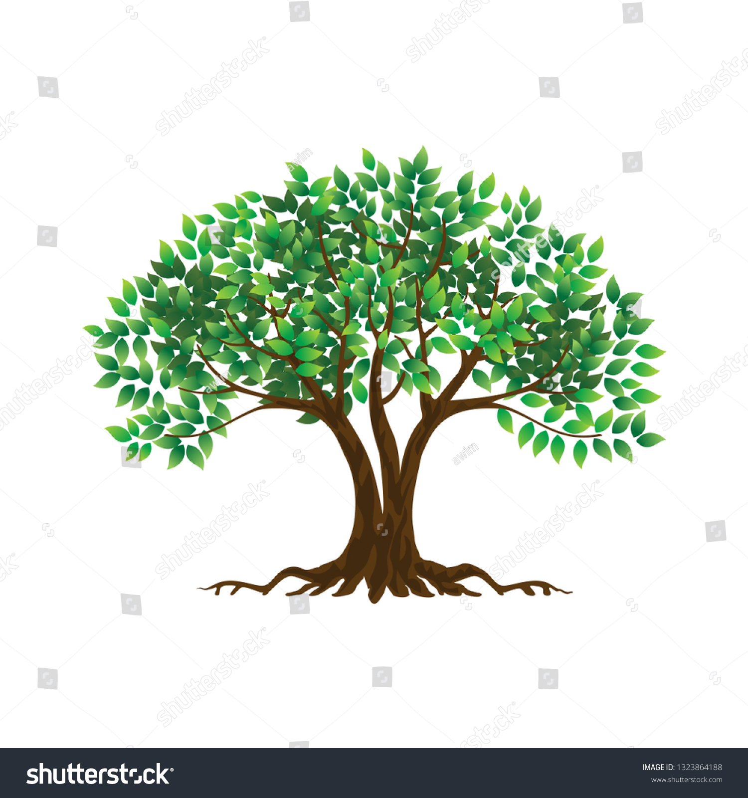Tree Vector Illustrations Tree Logo Templates 库存矢量图（免版税）1323864188 ...