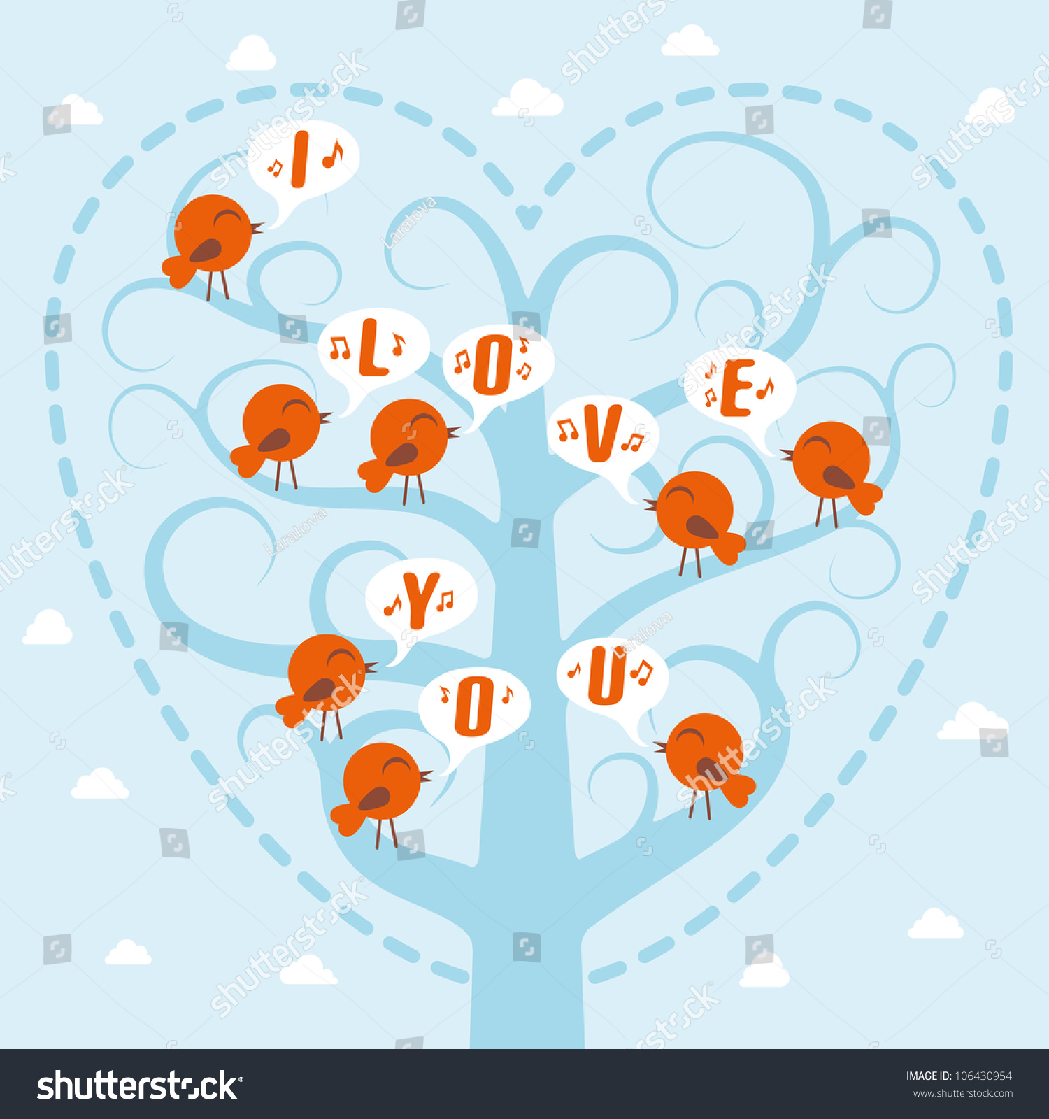 Tree Birds Vector Illustration: vector de stock (libre de regalías ...