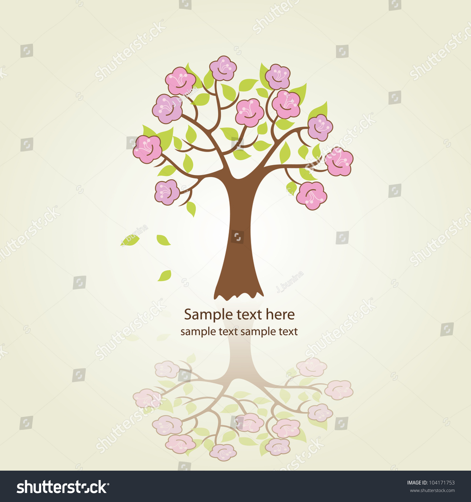 Tree Flower Stock Vector (Royalty Free) 104171753 | Shutterstock