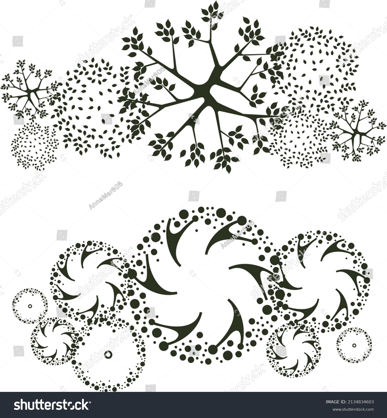 Trees Master Plan Tree Architectural Floor Stock Vector (Royalty Free ...