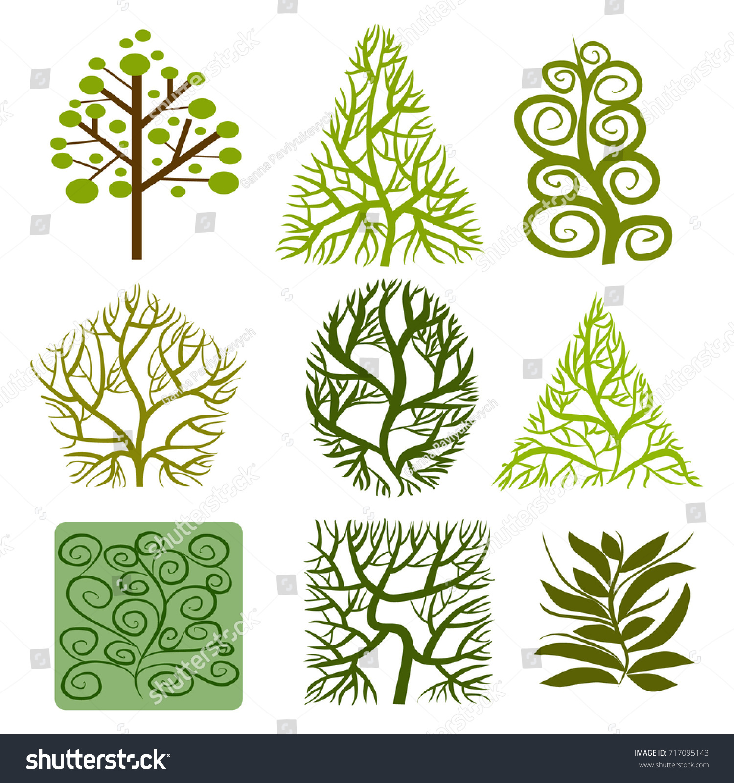 Trees Top View Architecture Landscape Design Stock Vector (Royalty Free ...