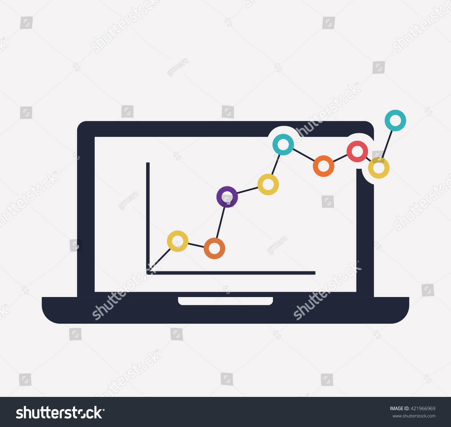 Trend Symbol Design Stock Vector (Royalty Free) 421966969