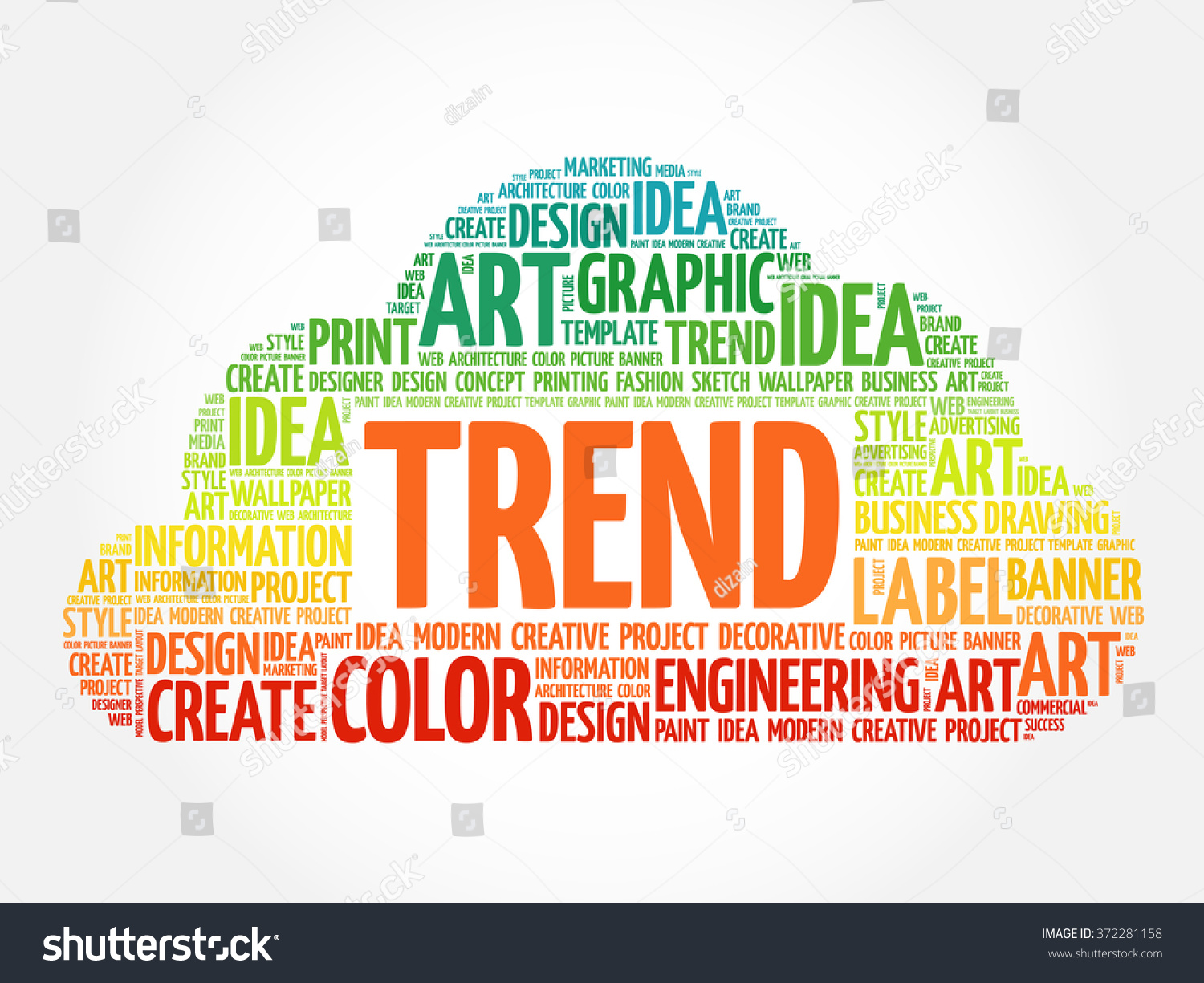 Trend Word Cloud Creative Business Concept Stock Vector (Royalty Free ...