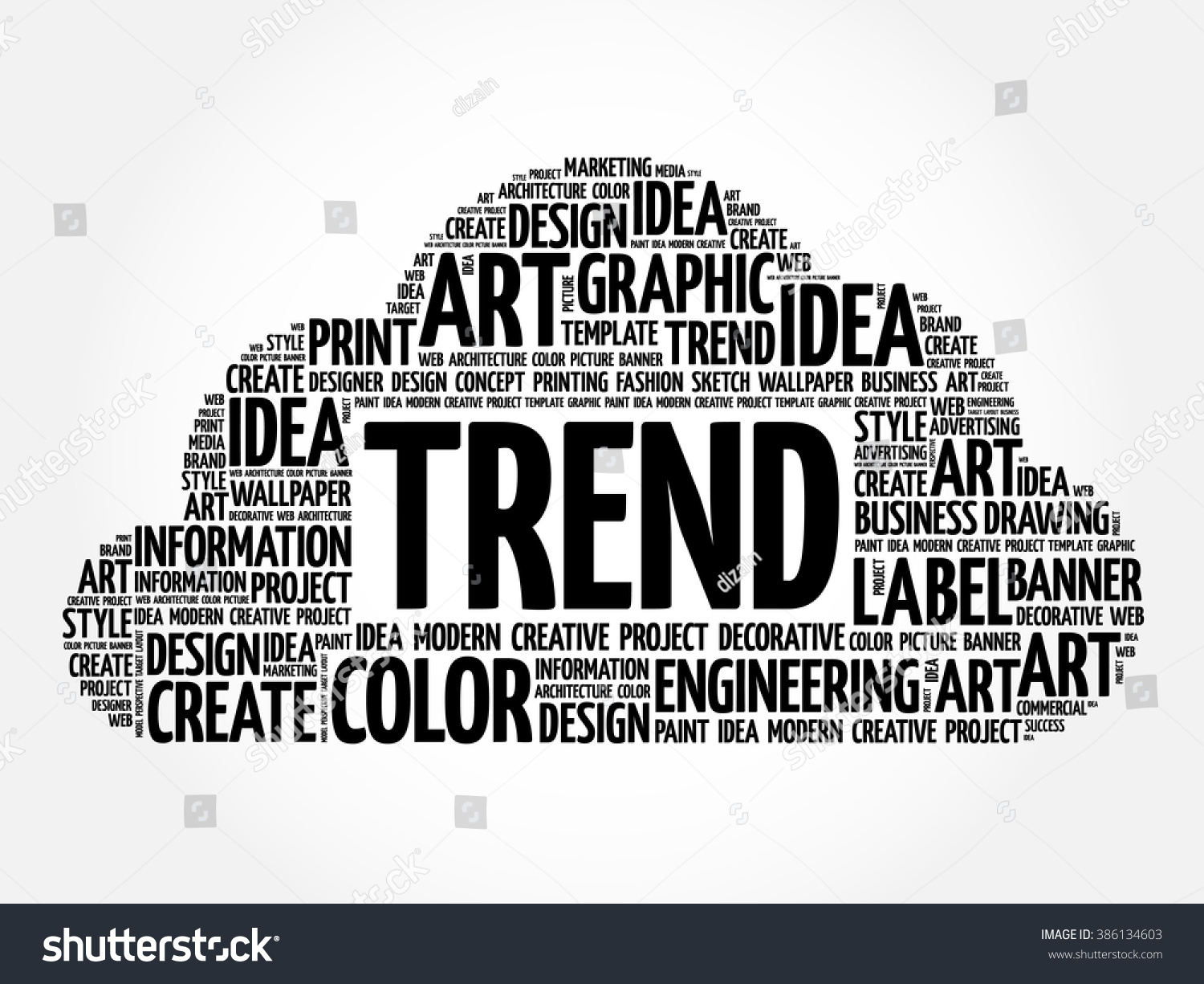 Trend Word Cloud Creative Business Concept Stock Vector (Royalty Free ...