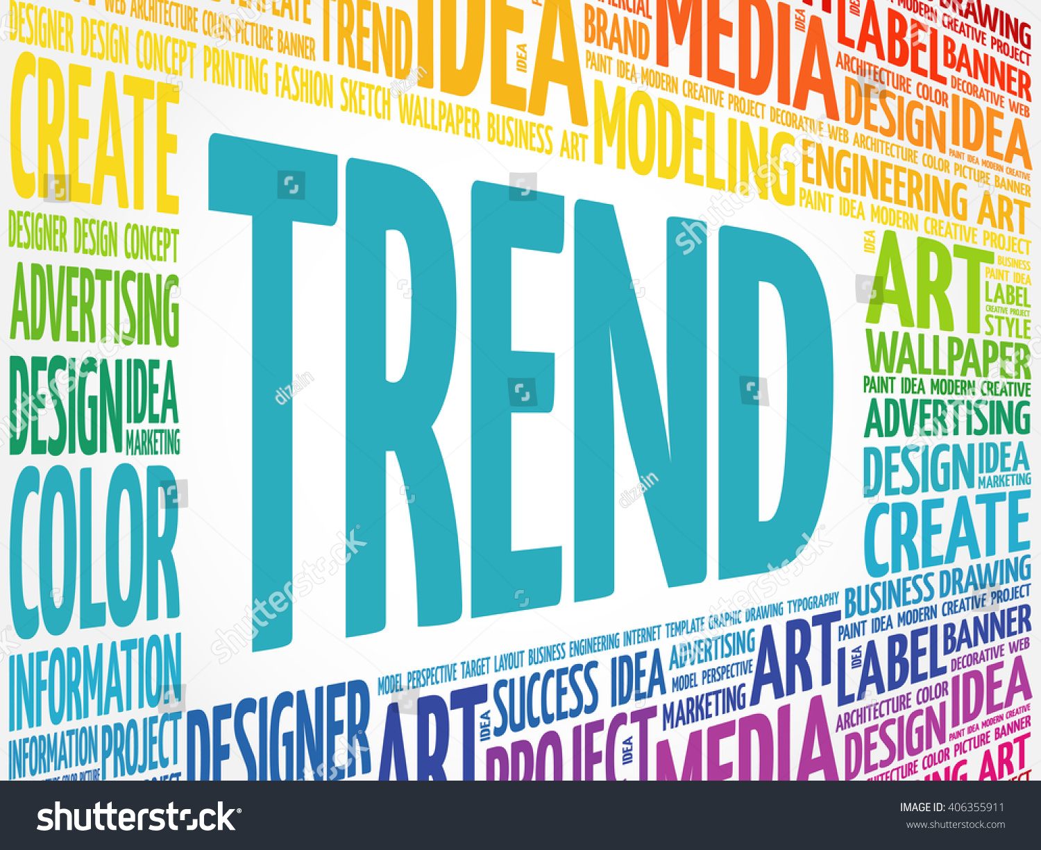 Trend Word Cloud Creative Business Concept Stock Vector (Royalty Free ...