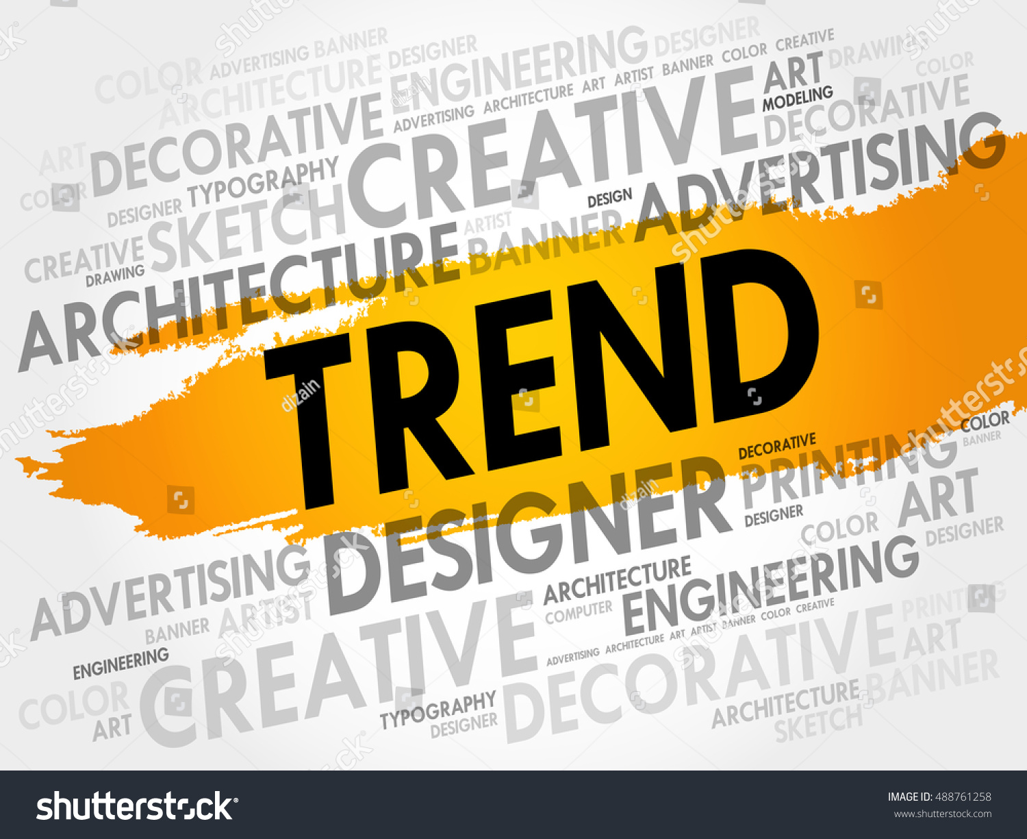 Trend Word Cloud Creative Business Concept Stock Vector (Royalty Free ...