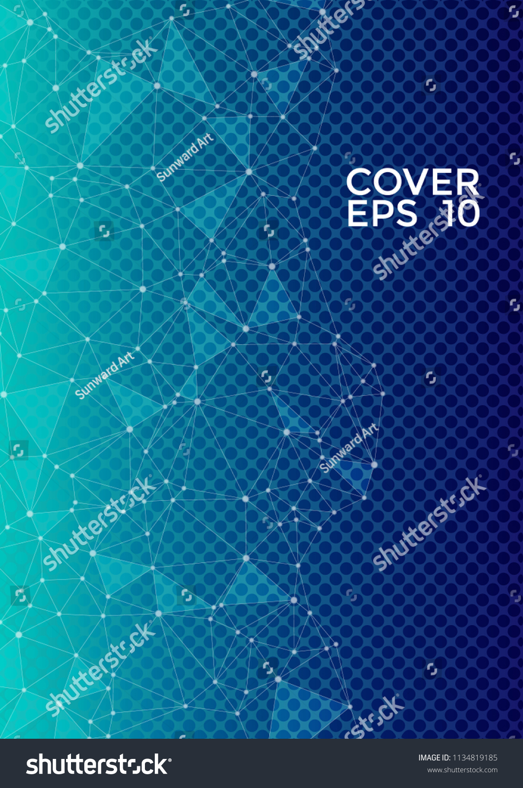 Trendy Cover Page Layout Global Network Stock Vector (Royalty Free ...