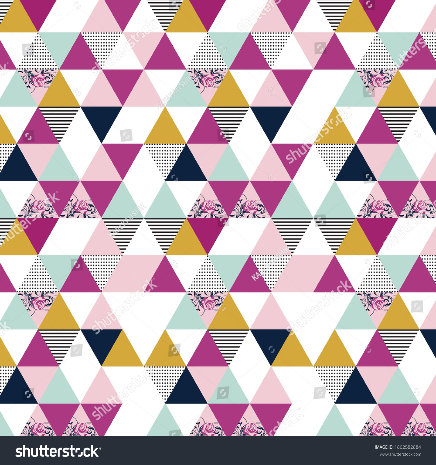 Tri Double Dust Geometric Dusty Pastel Stock Vector (Royalty Free ...