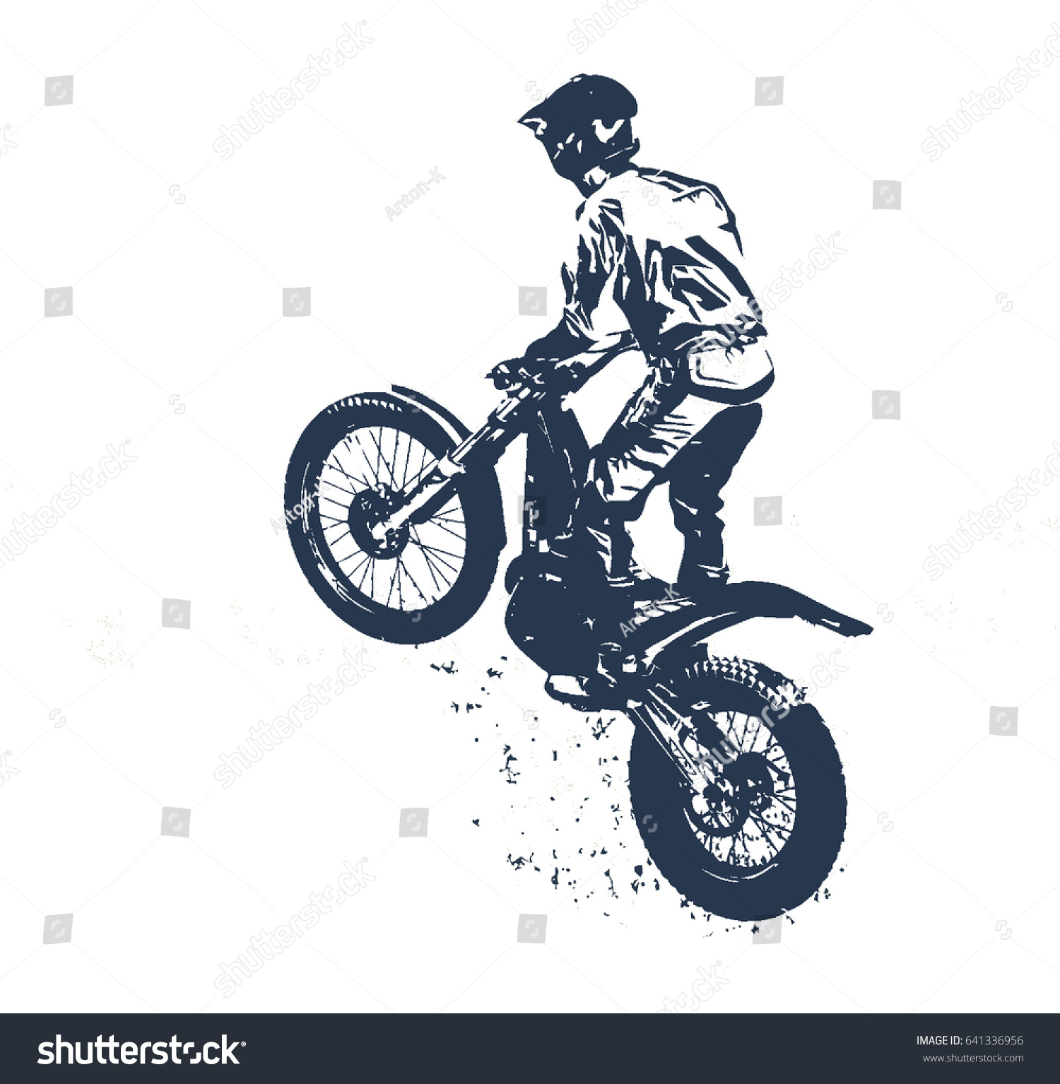 Trial Rider Stock Vector (Royalty Free) 641336956