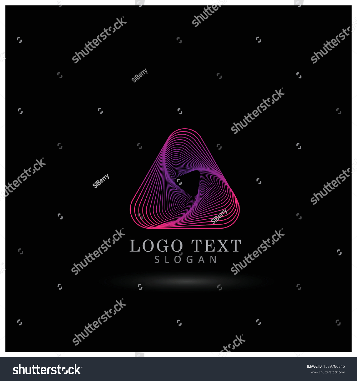 Triangle Abstract Lines Logo Symbol Icon Stock Vector (Royalty Free ...