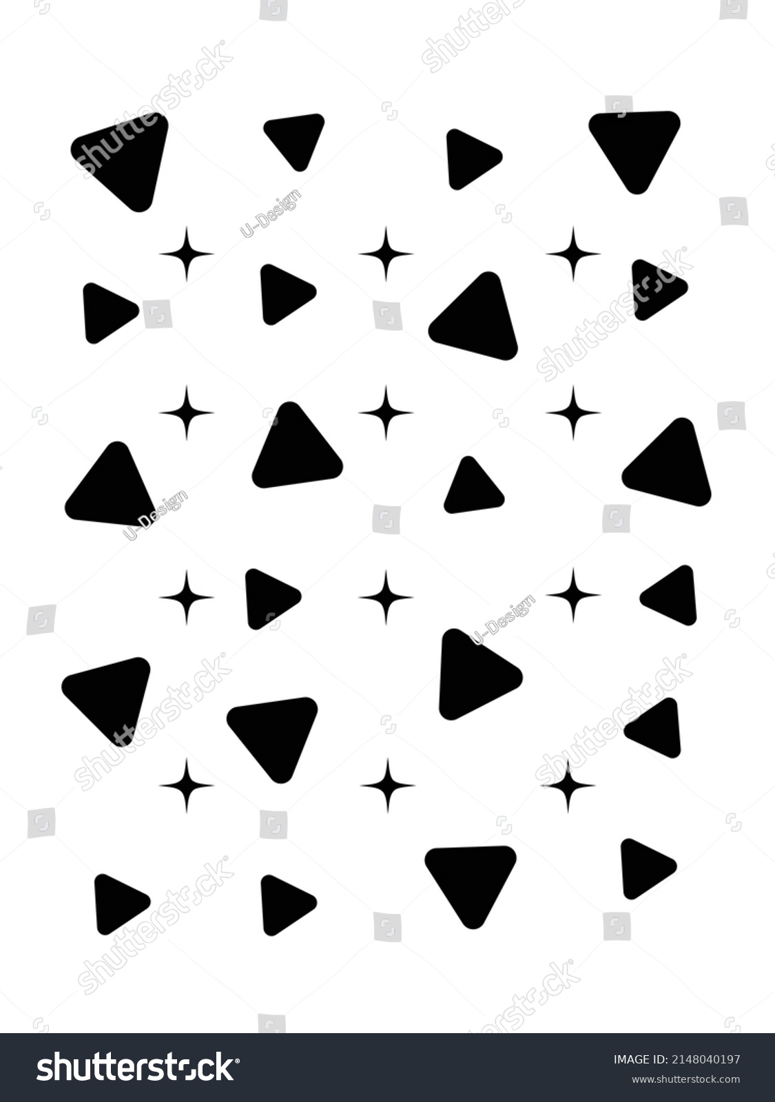 Triangle Star Wallpaper Decorative Vector Stock Vector (Royalty Free ...
