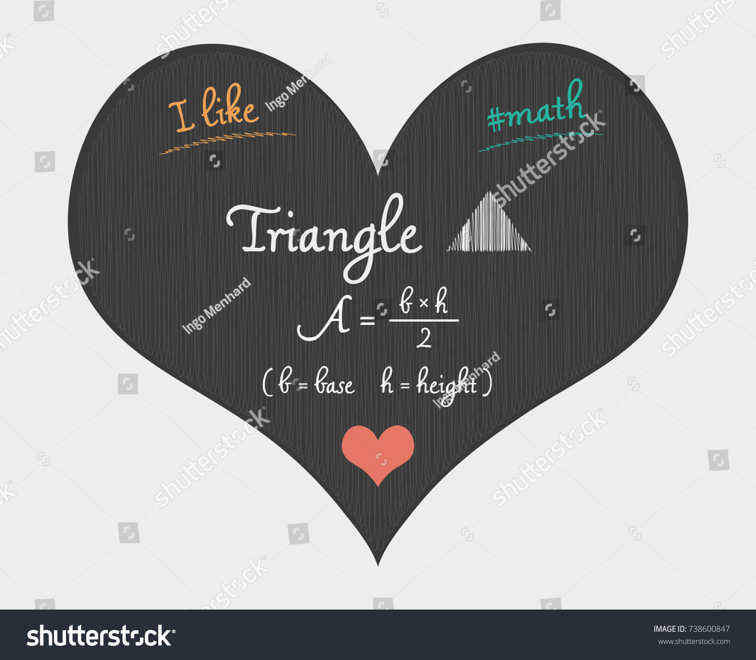 Triangle Area Calculation Like Math Illustration Stock Vector (Royalty ...