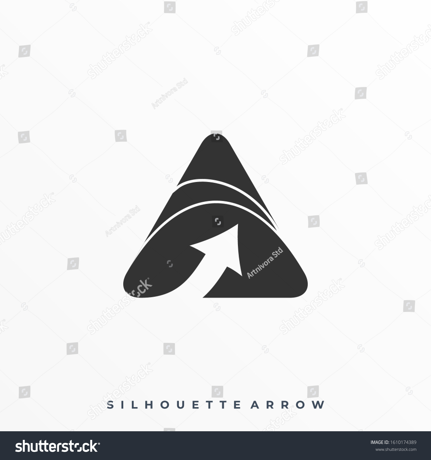 Triangle Arrow Illustration Vector Template Suitable Stock Vector ...