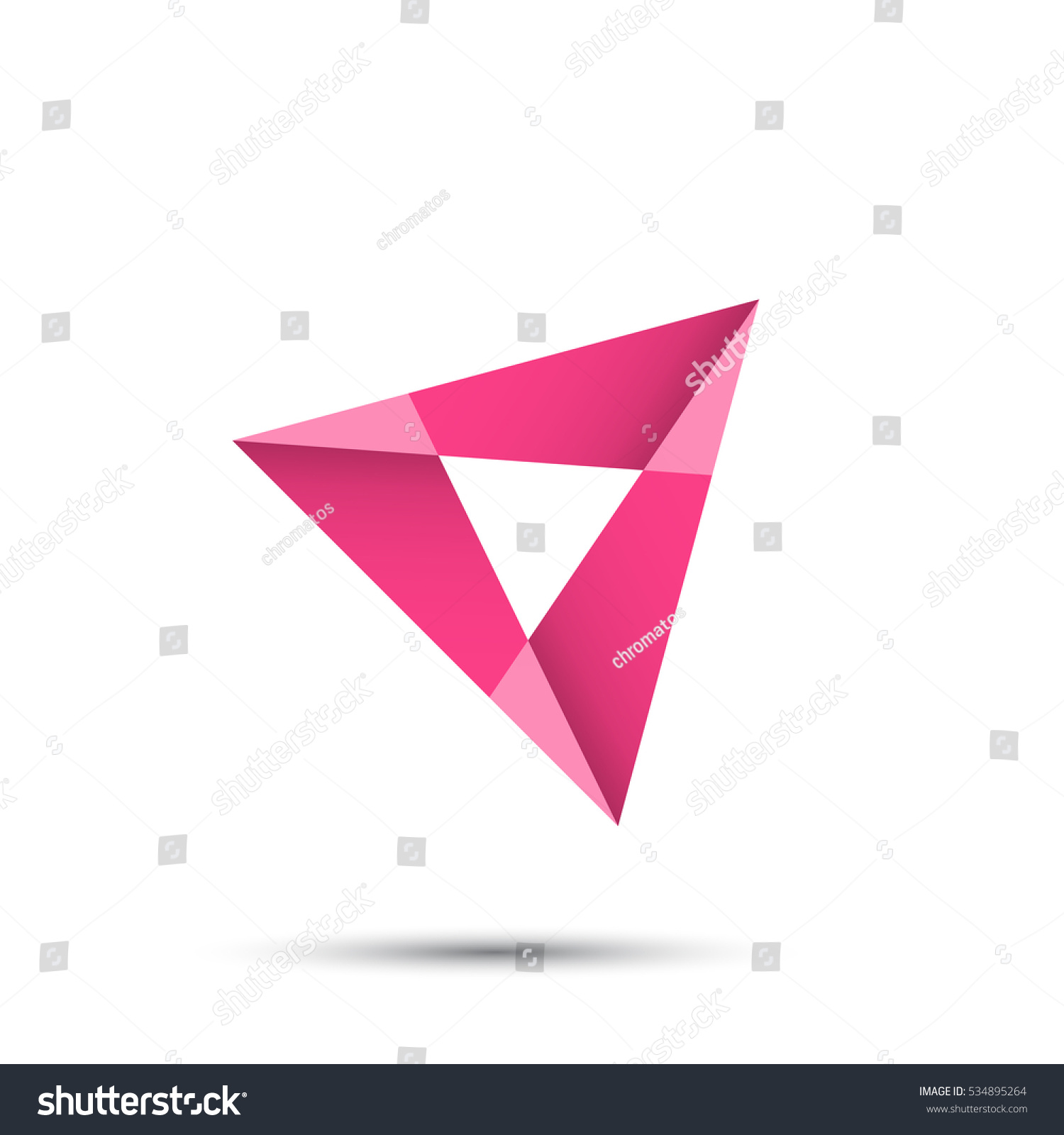 Triangle Arrow Shape Delta Trigon Logo: vector de stock (libre de ...