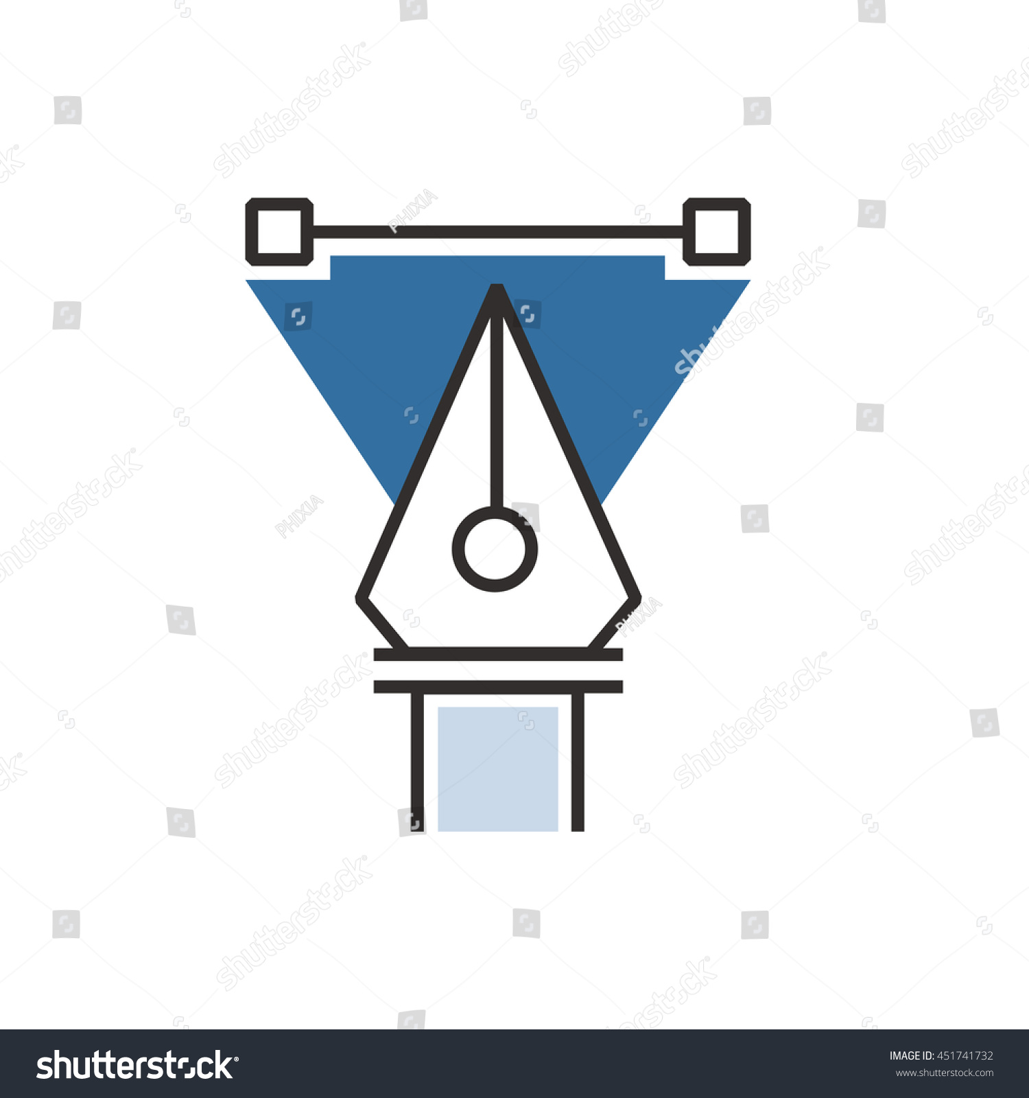 Triangle Blue Pen Tool Icon Stock Vector (Royalty Free) 451741732 ...
