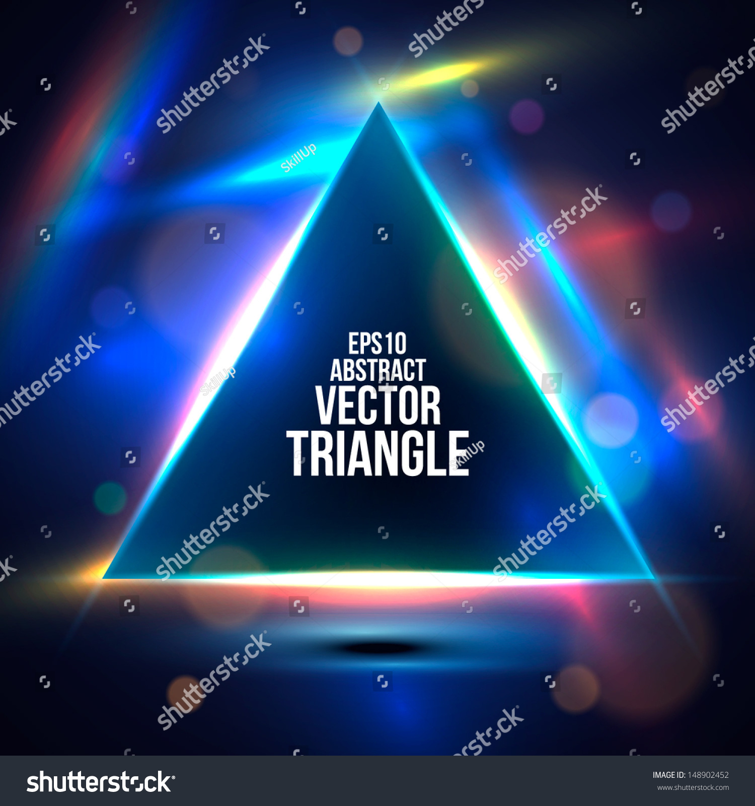 Triangle Border Light Effects Vector Illustration Stock Vector (Royalty ...